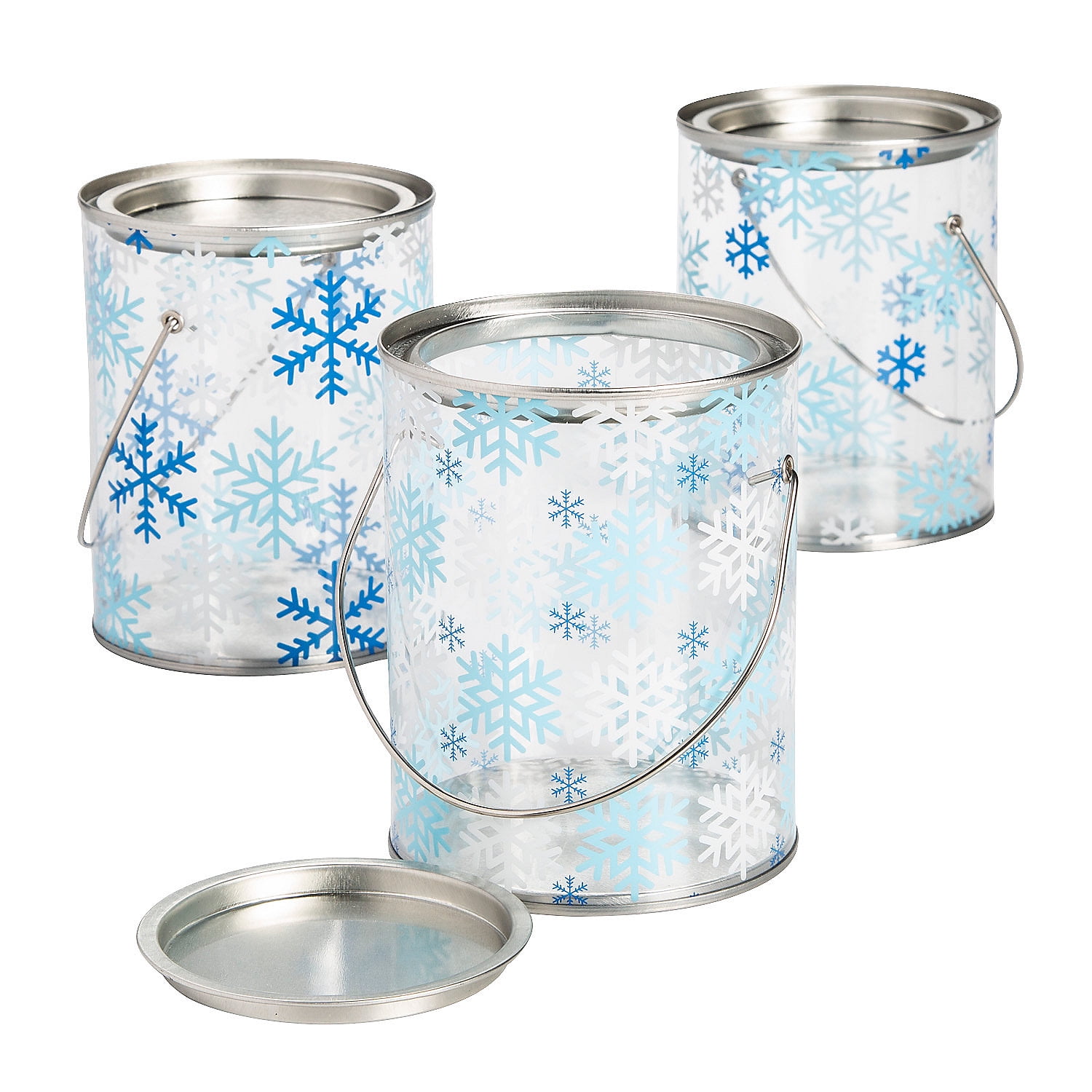 Winter Snowflake Paint Bucket Favor Containers - 6 Pc - Walmart.com