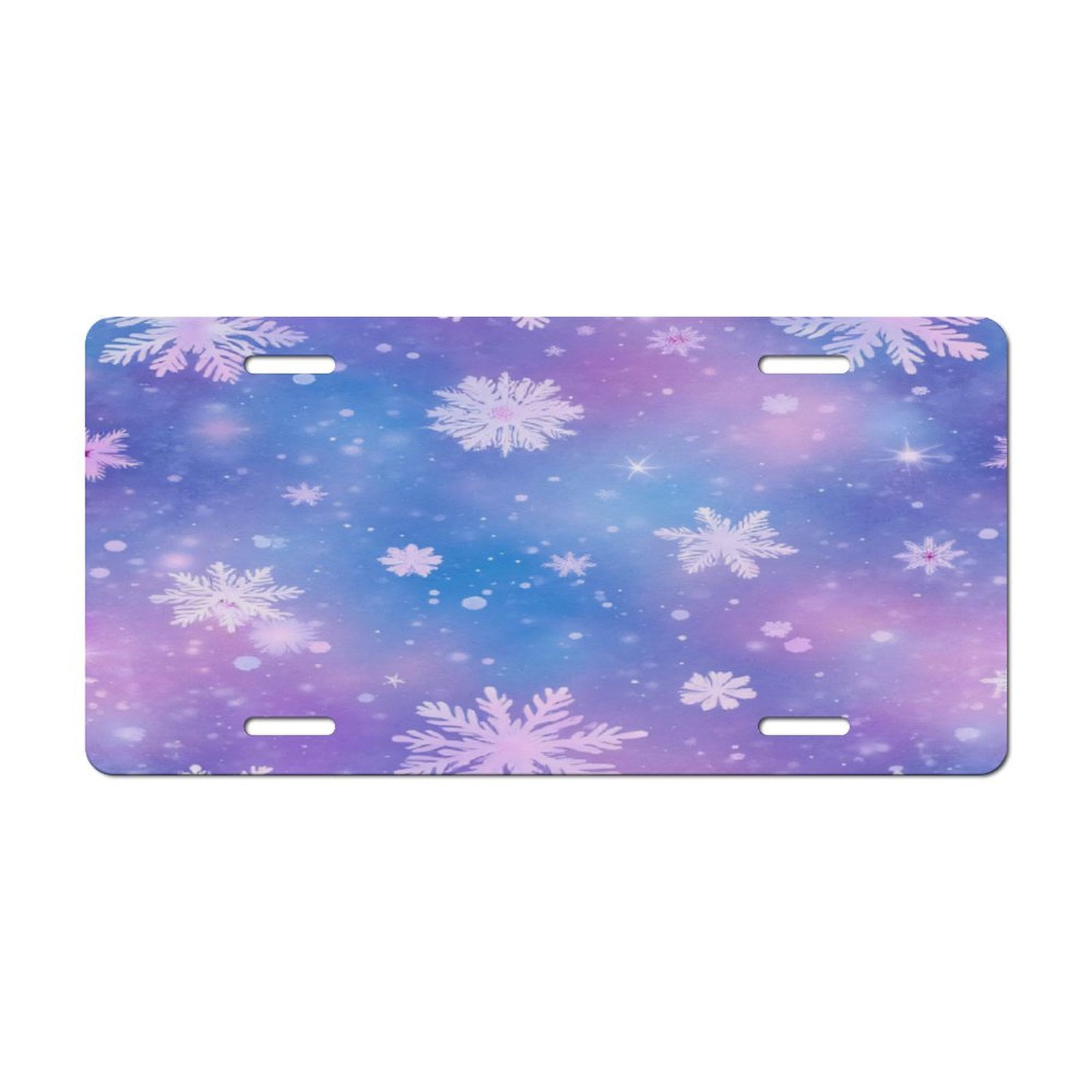 Winter Snowflake Pattern Car Decorative Front License Plate,Vanity Tag ...