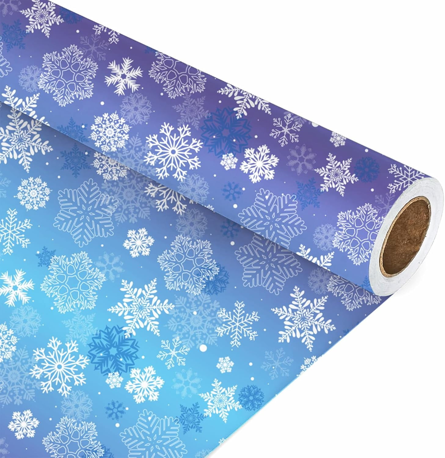 Winter Snowflake Wrapping Paper - Mini Roll - 17 In x 32.8 Ft Winter ...