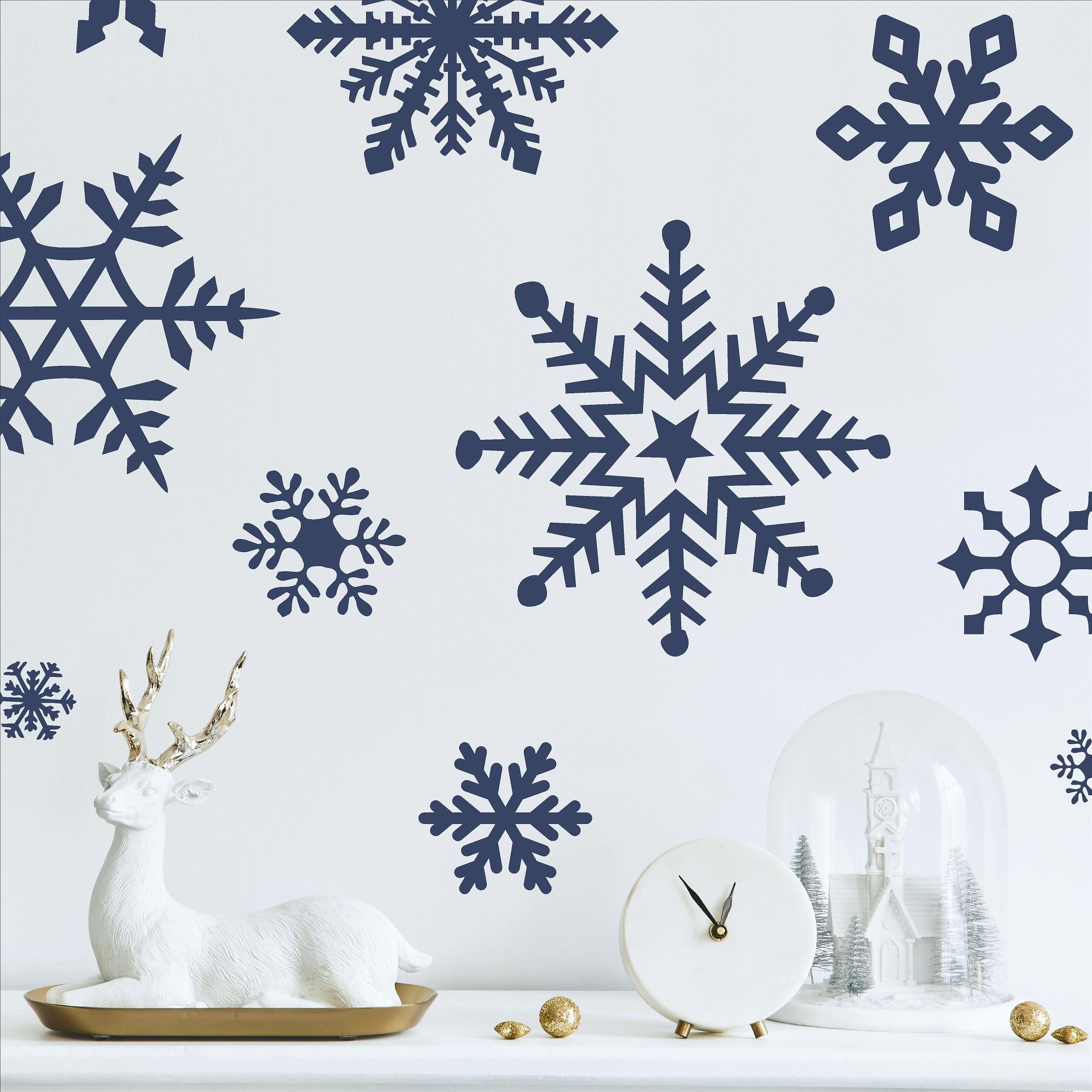 Winter Snowflakes Christmas Decals and Decor Vinyl Lettering Decal ...