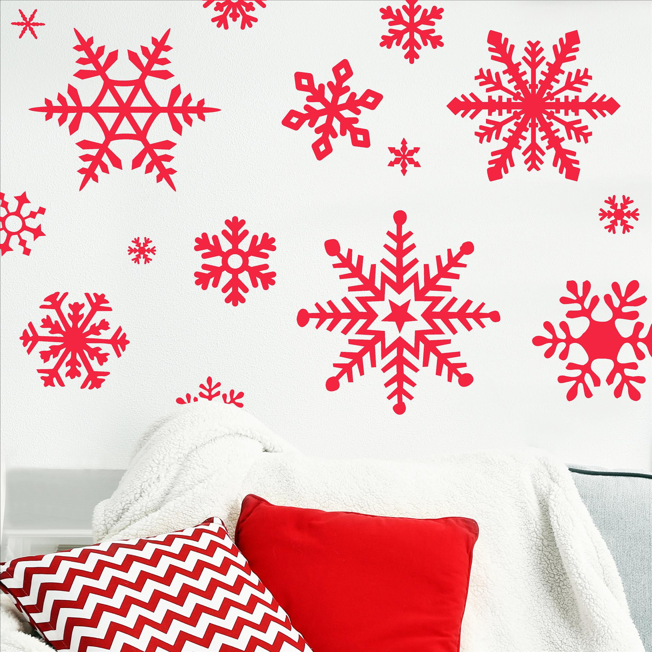 Winter Snowflakes Christmas Decals and Decor Vinyl Lettering Decal ...