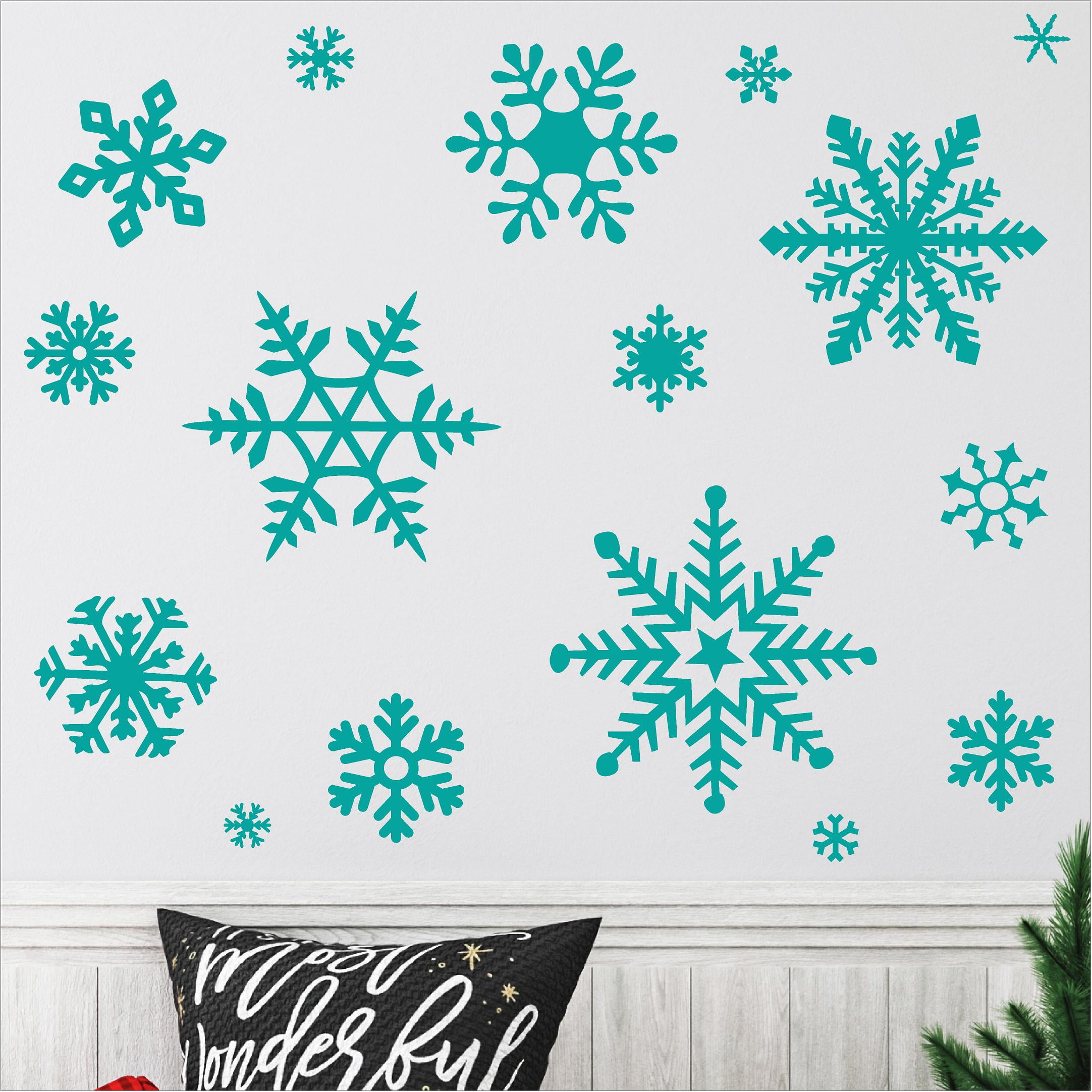 Winter Snowflakes Christmas Decals and Decor Vinyl Lettering Decal ...