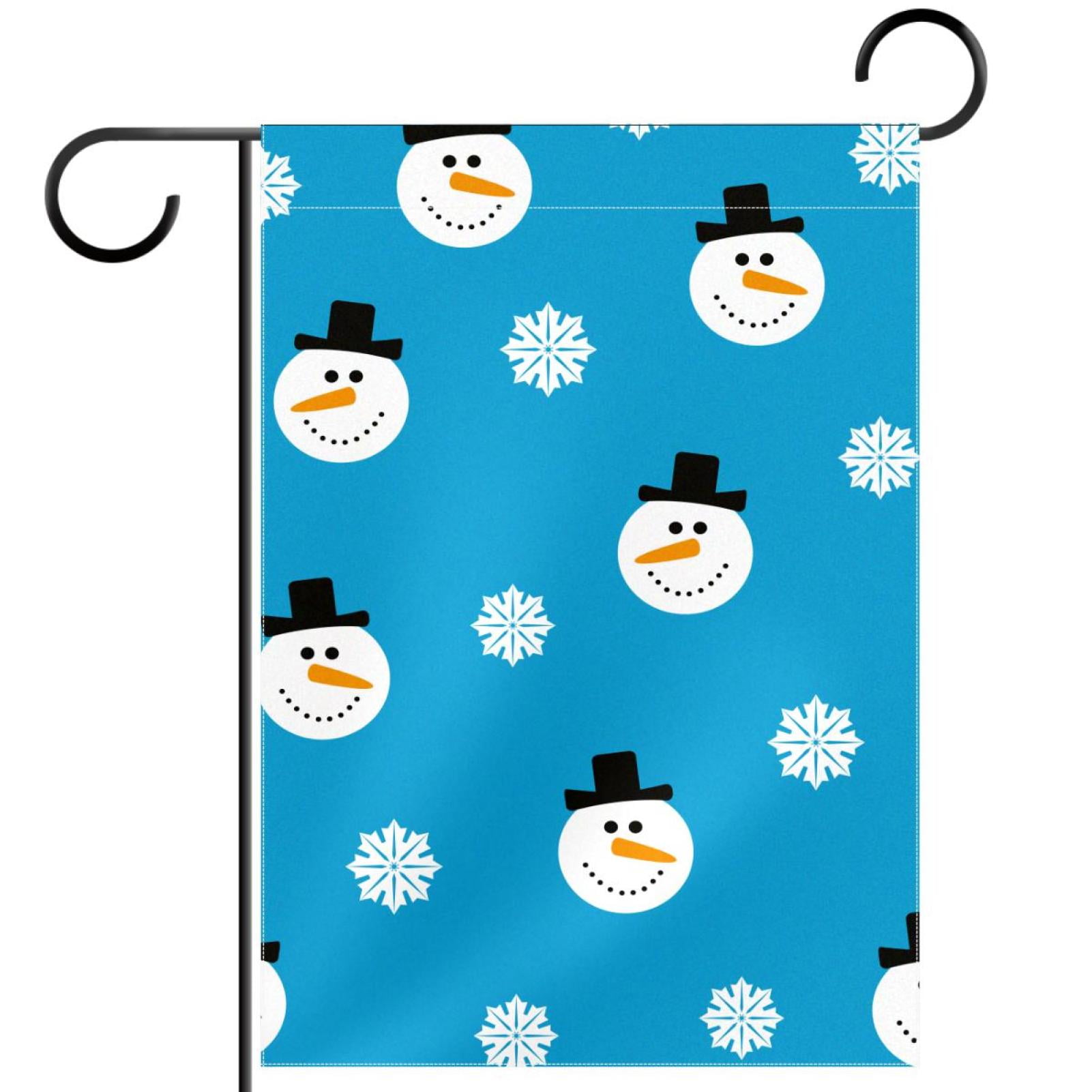 Winter Snowman Blue Pattern Garden Banners: Outdoor Flags for All ...