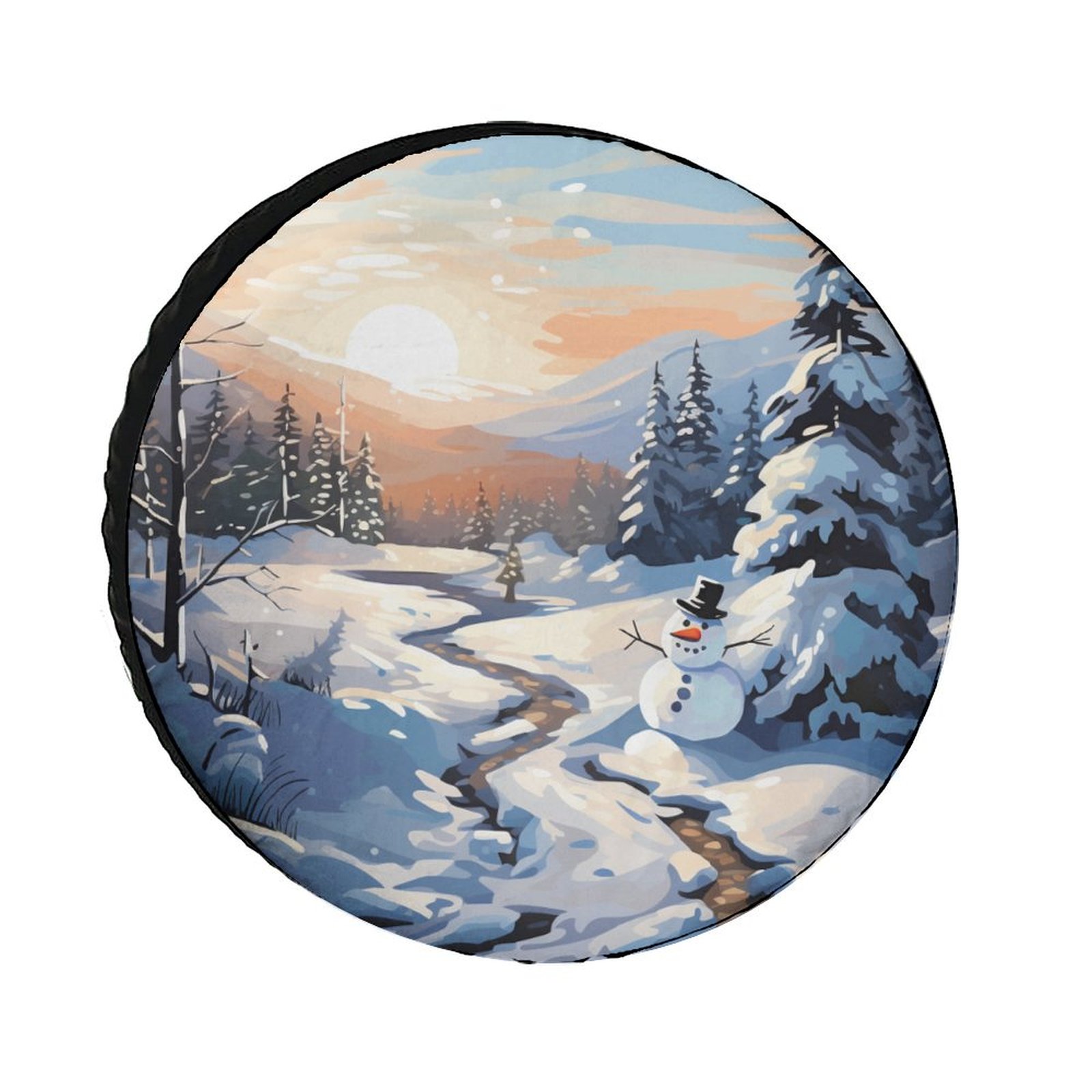 Winter Snowman Spare Tire Cover Vintage Christmas Wheel Protectors ...