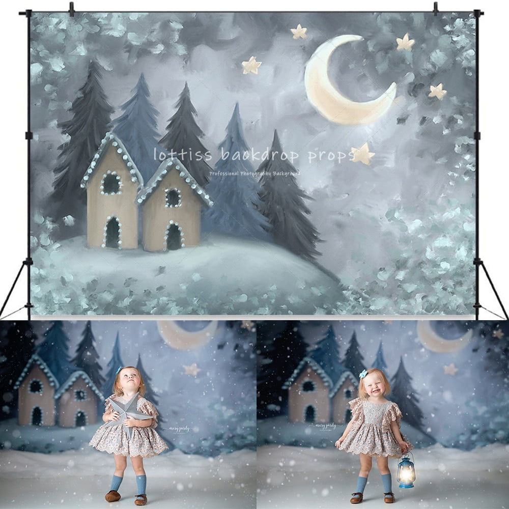 Winter Snowy Forest Backdrops Kids Photocall Child Baby Adult Portrait ...