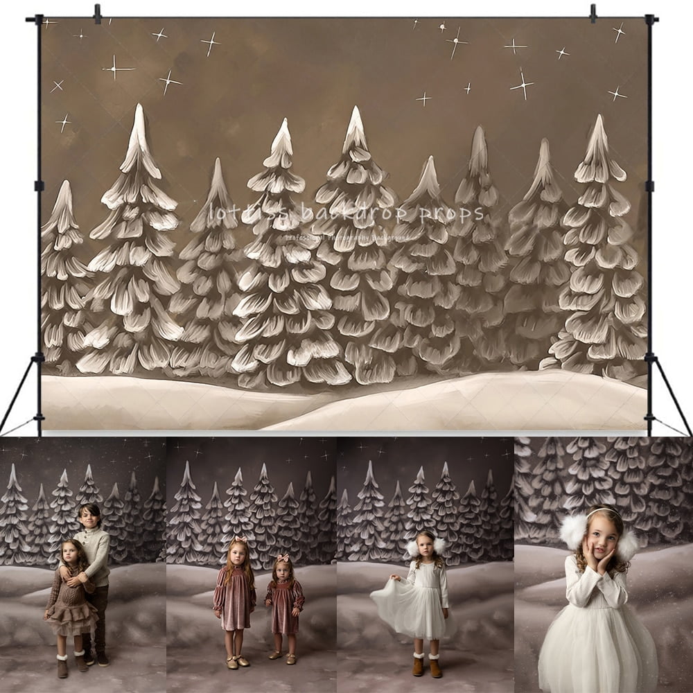 Winter Snowy Forest Backdrops Kids Photocall Child Baby Adult Portrait ...