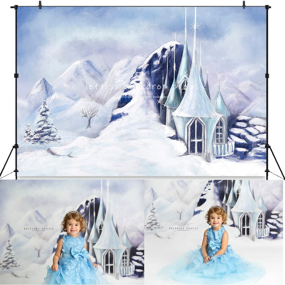Winter Snowy Mountain Backdrops Kids Adult Photography Props Child Baby ...