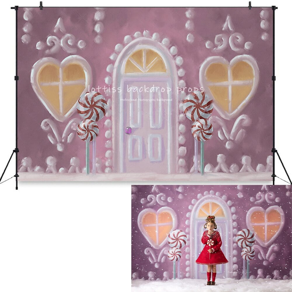Winter Snowy Village House Backdrops Kids Adult Photography Porps Child ...