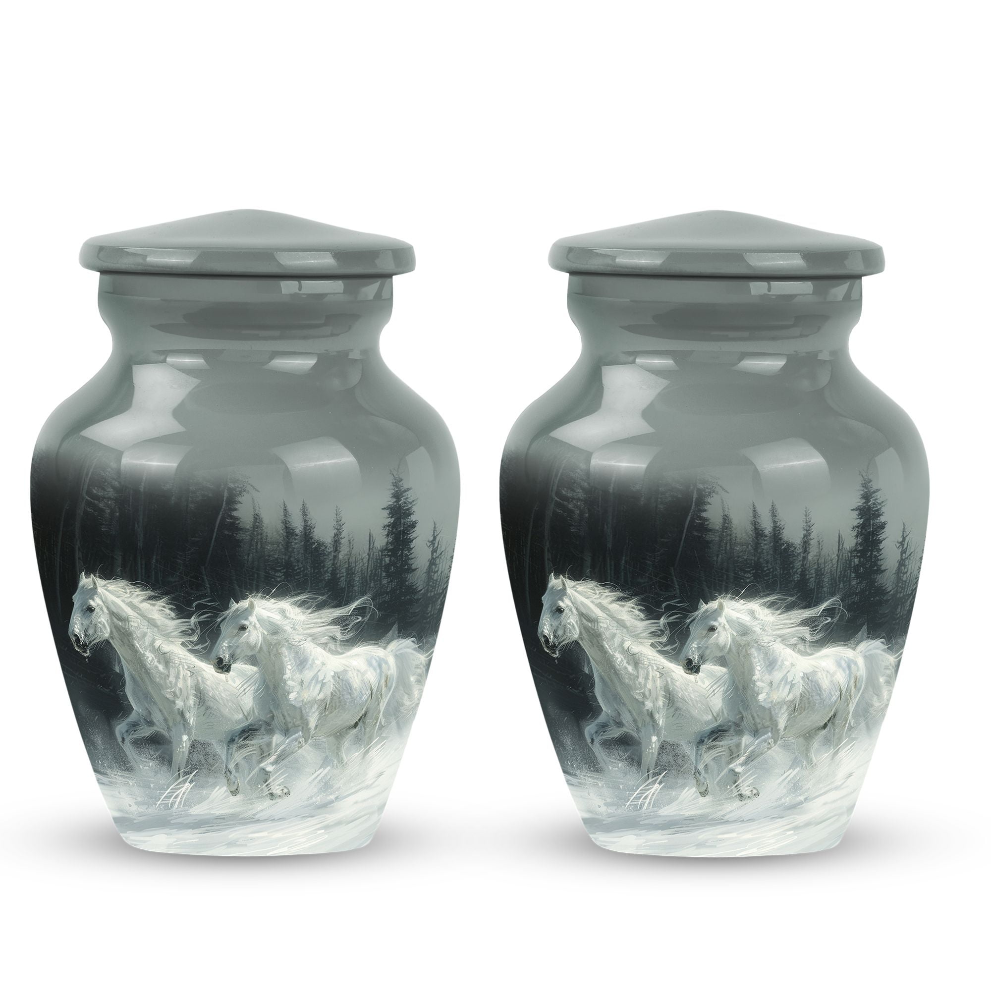 Winter Spirit Steeds Mini Urns For Human Ashes Adult Man - Urn For ...