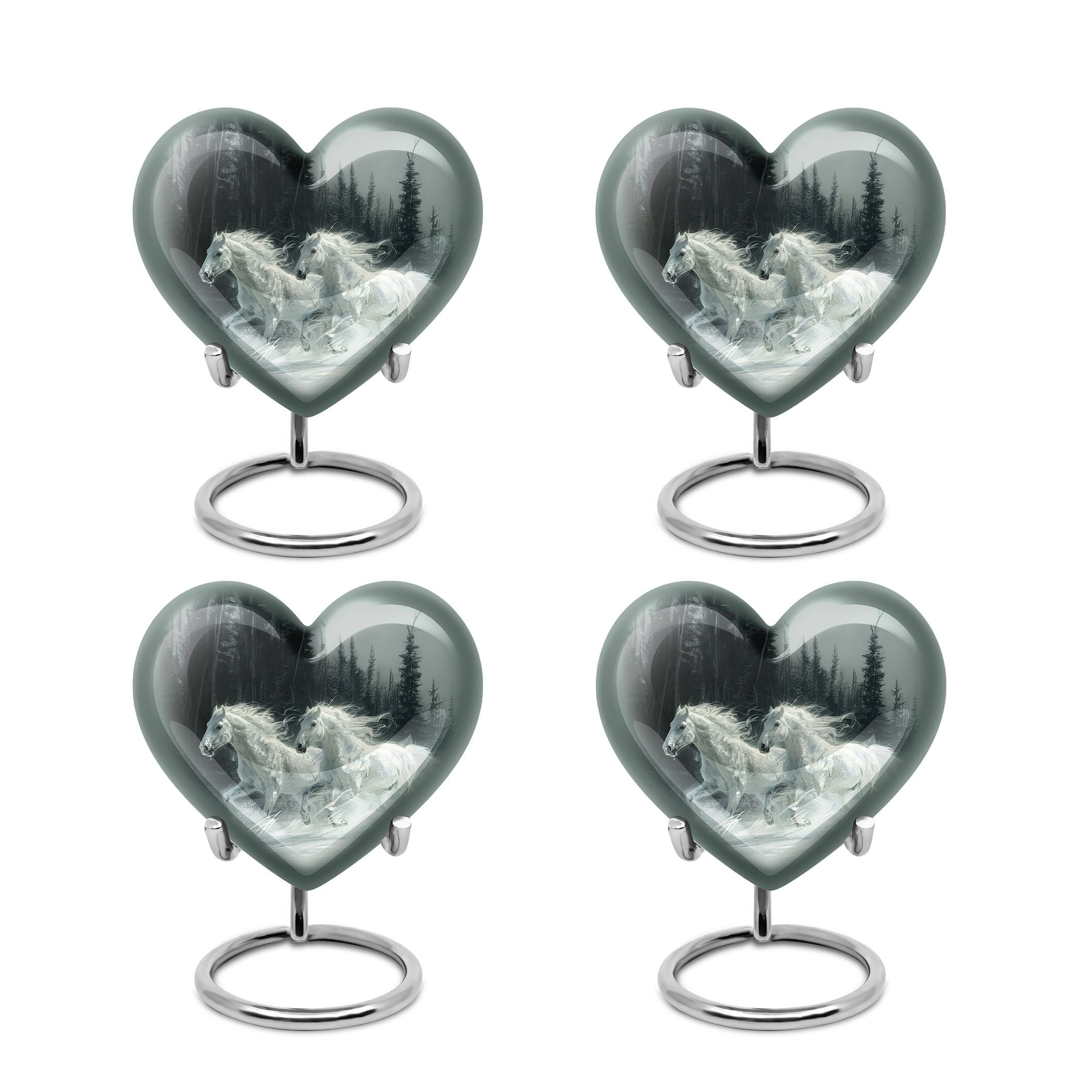 Winter Spirit Steeds Small Keepsake Urns For Human Ashes - Funeral Urns ...