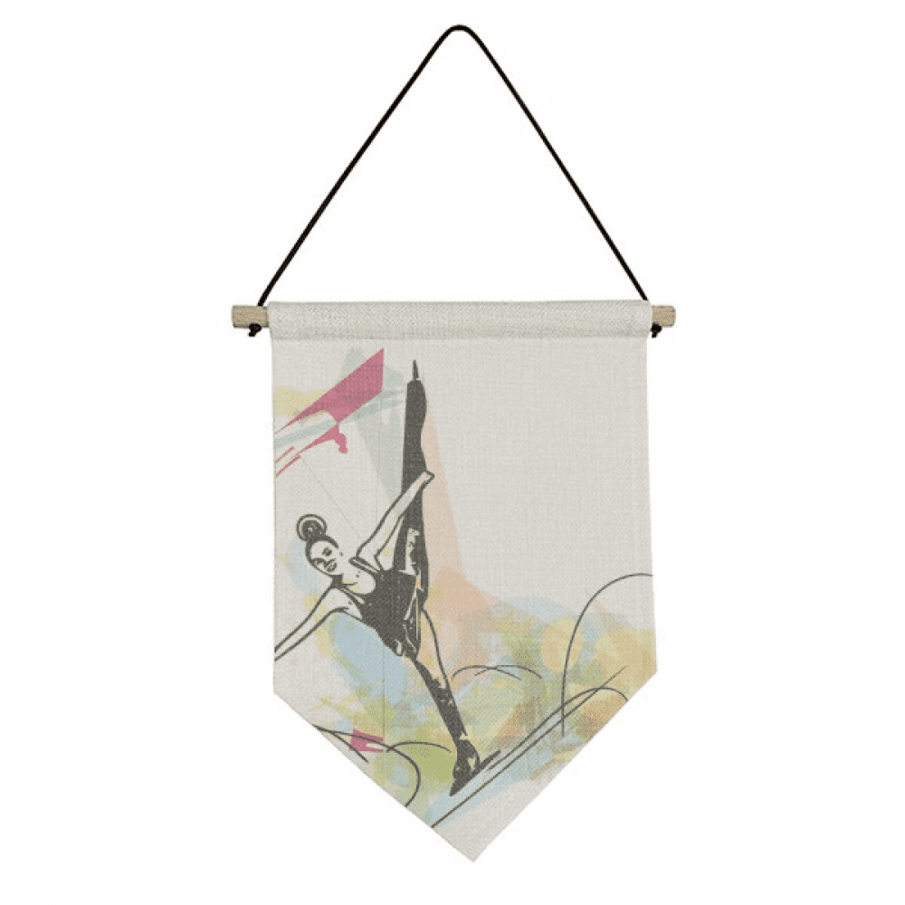 Winter Sport Figure Skating Female Athletes Canvas Flag Hanging Wall ...