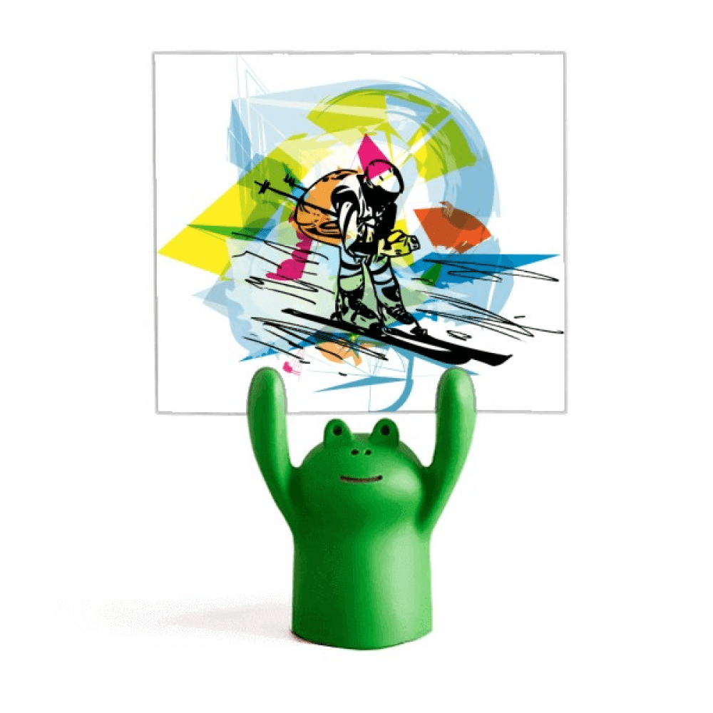 Winter Sport Freestyle Skiing Illustration Memo Holder Cartoon Animal ...