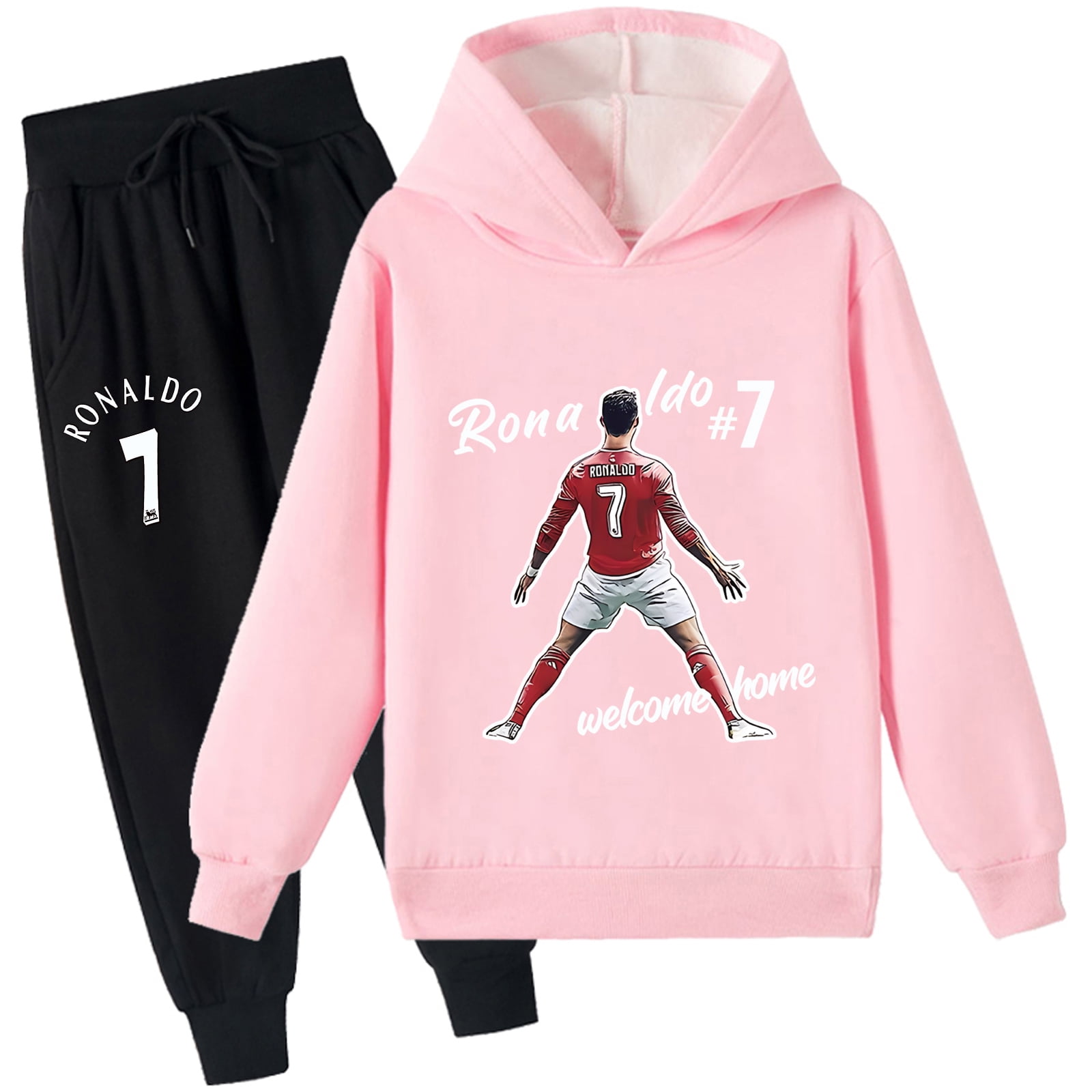 Winter Sport Set Cristiano Ronaldo Fleece Brushed Pants & Hoodie works for School Casual Days ...