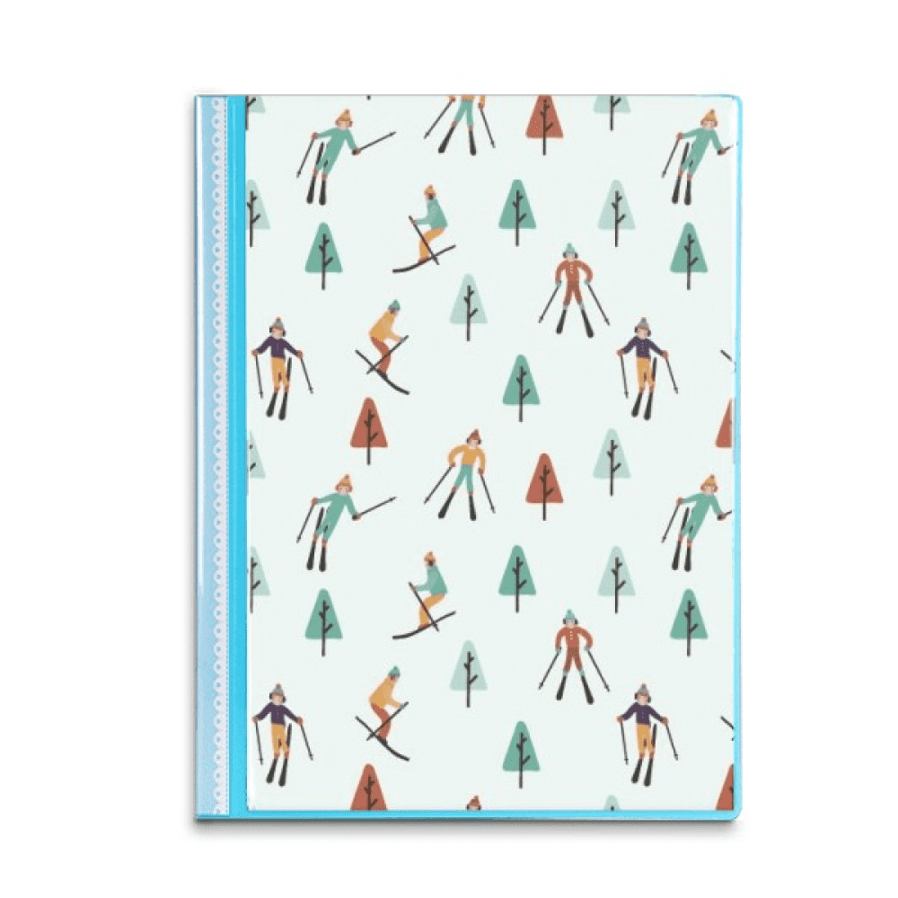 Winter Sport Skiing Athlete Cartoon Illustration Book Sheet Protectors ...