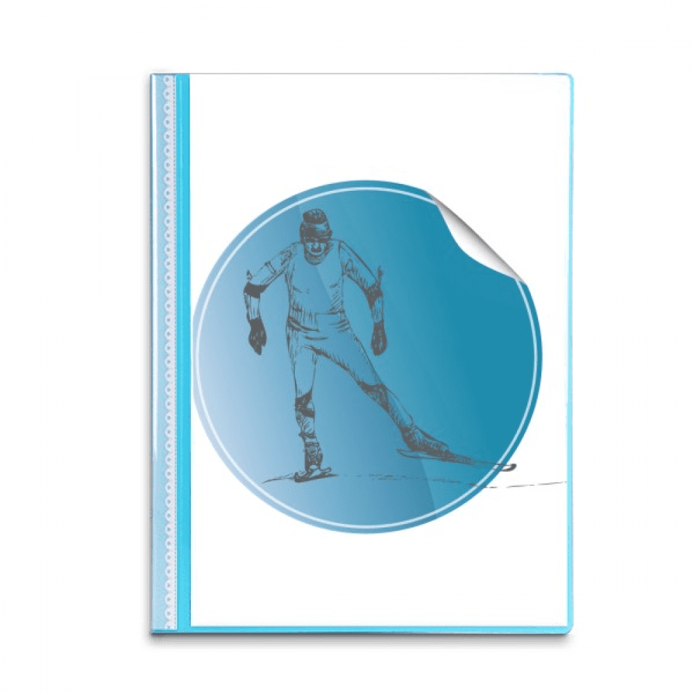 Winter Sport Skis and Boots Illustration Book Sheet Protectors ...
