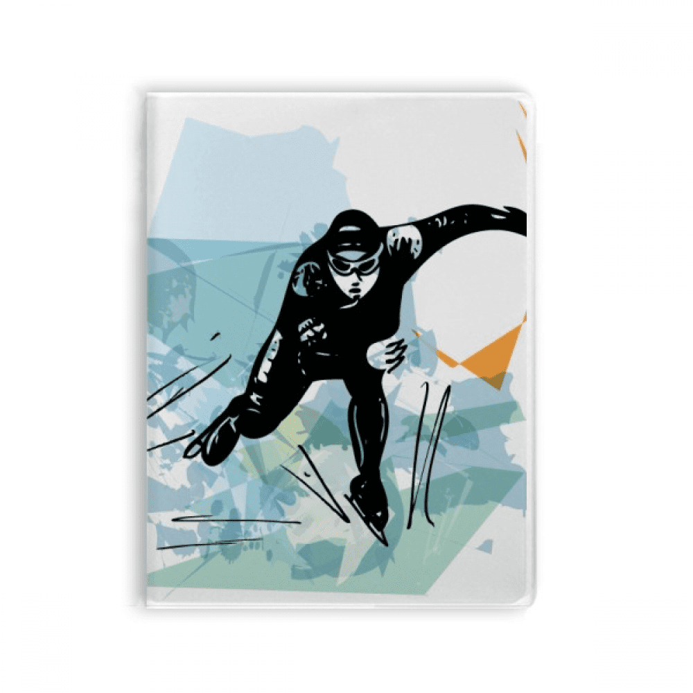 Winter Sport Speed Skating Male Athletes Notebook Gum Cover Diary Soft ...