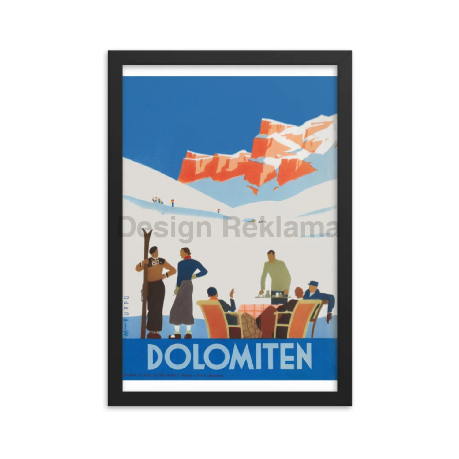 Winter Sport in the Dolomites Poster, circa 1938. Cover graphic by ...