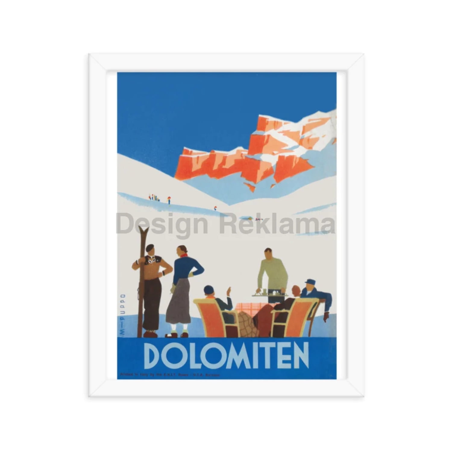 Winter Sport in the Dolomites Poster, circa 1938. Cover graphic by ...