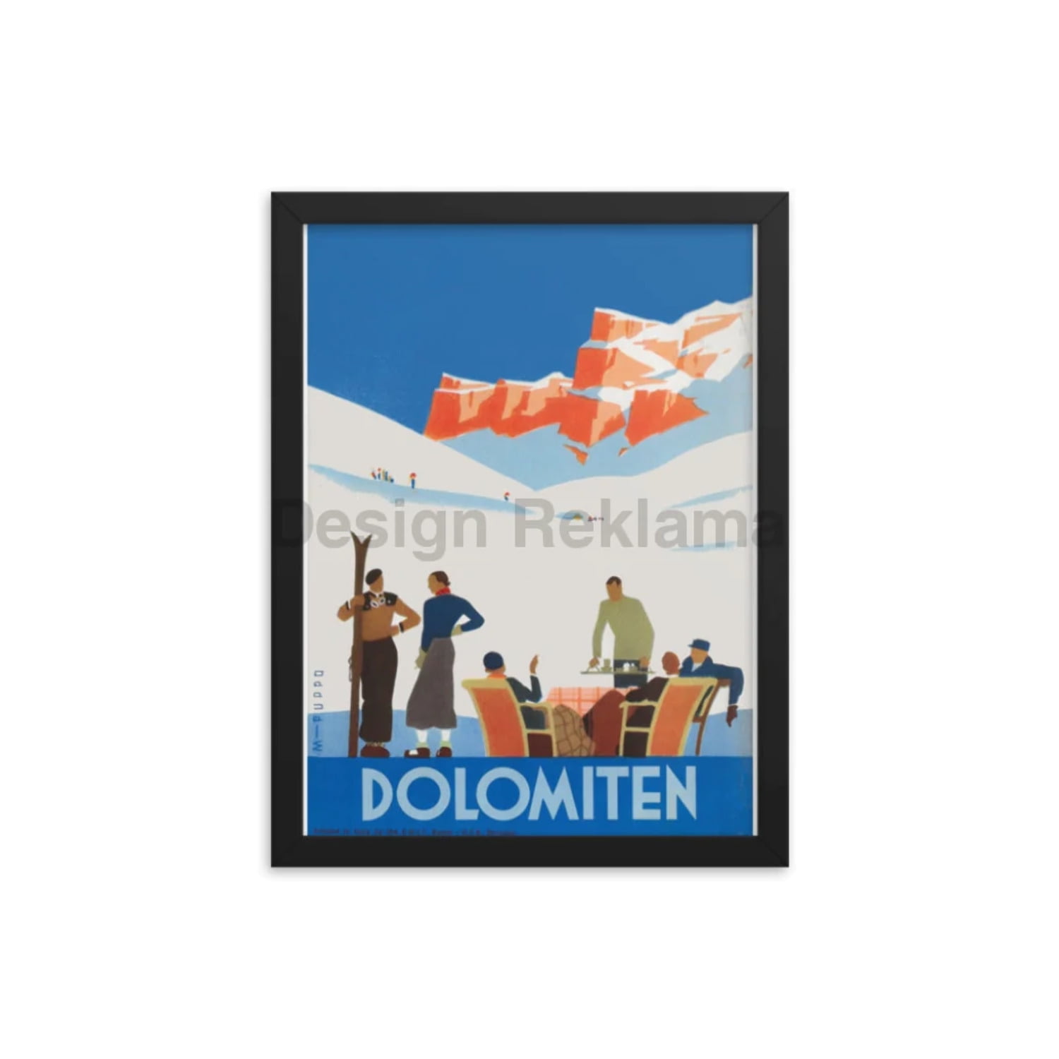 Winter Sport in the Dolomites Poster, circa 1938. Cover graphic by ...