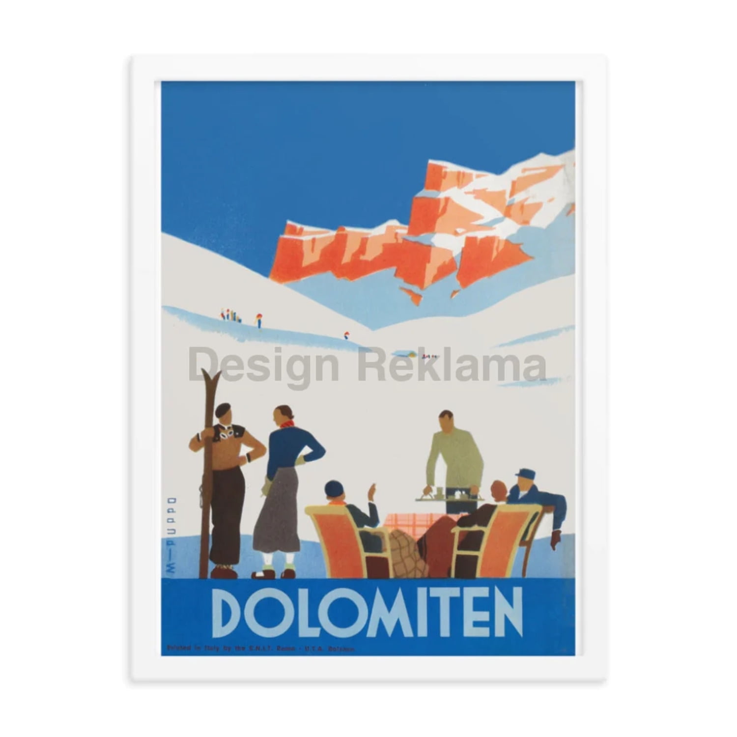 Winter Sport in the Dolomites Poster, circa 1938. Cover graphic by ...