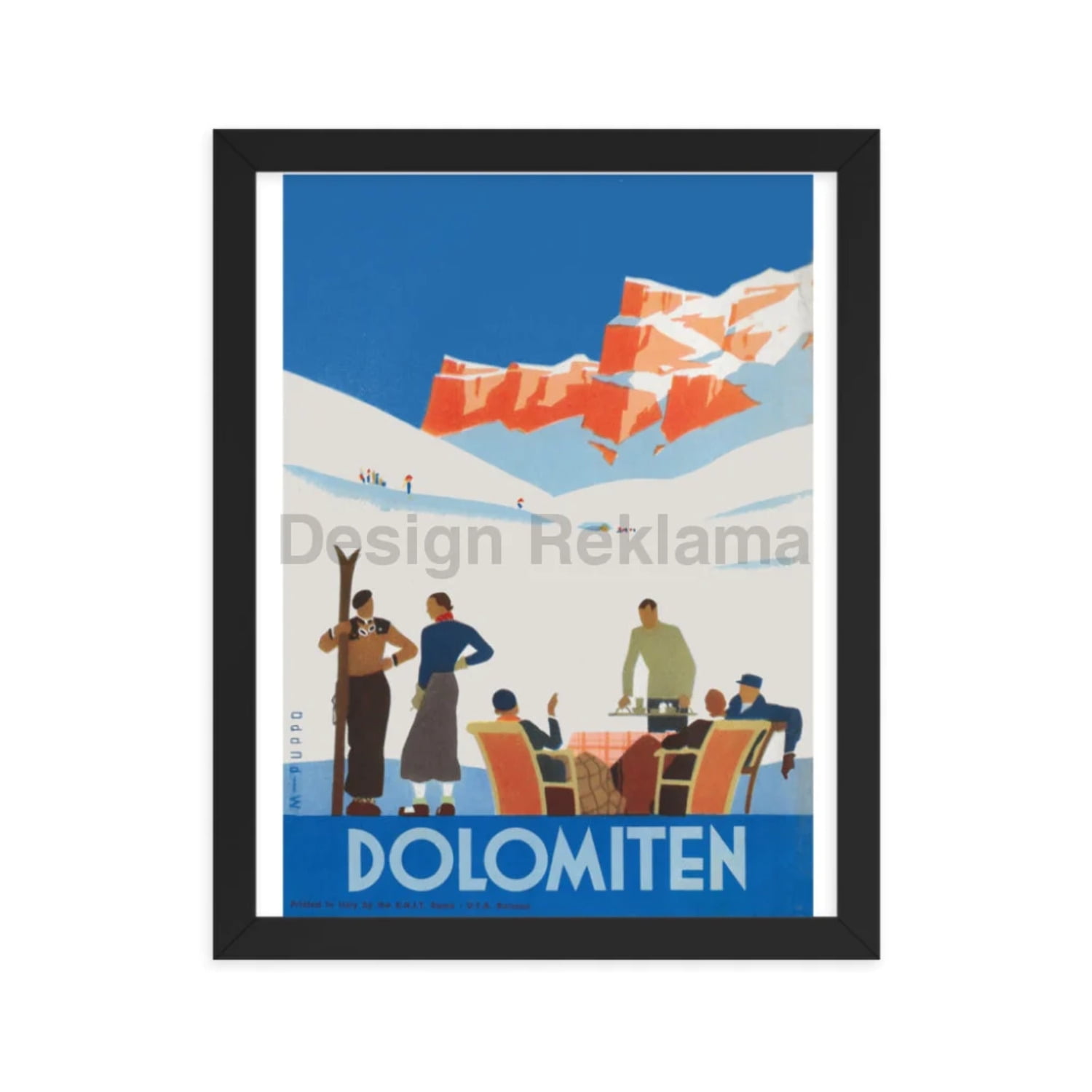 Winter Sport in the Dolomites Poster, circa 1938. Cover graphic by ...