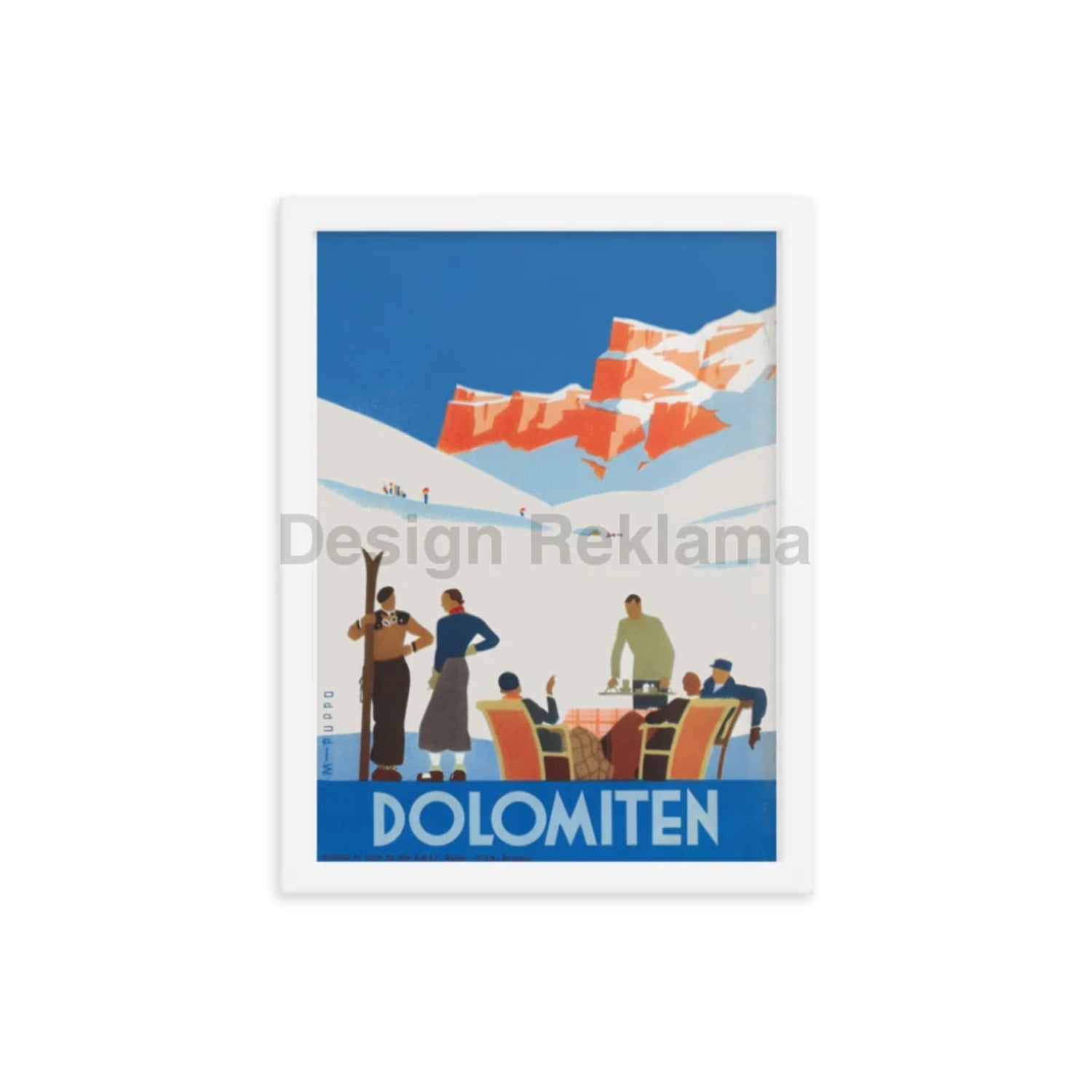 Winter Sport in the Dolomites Poster, circa 1938. Cover graphic by ...