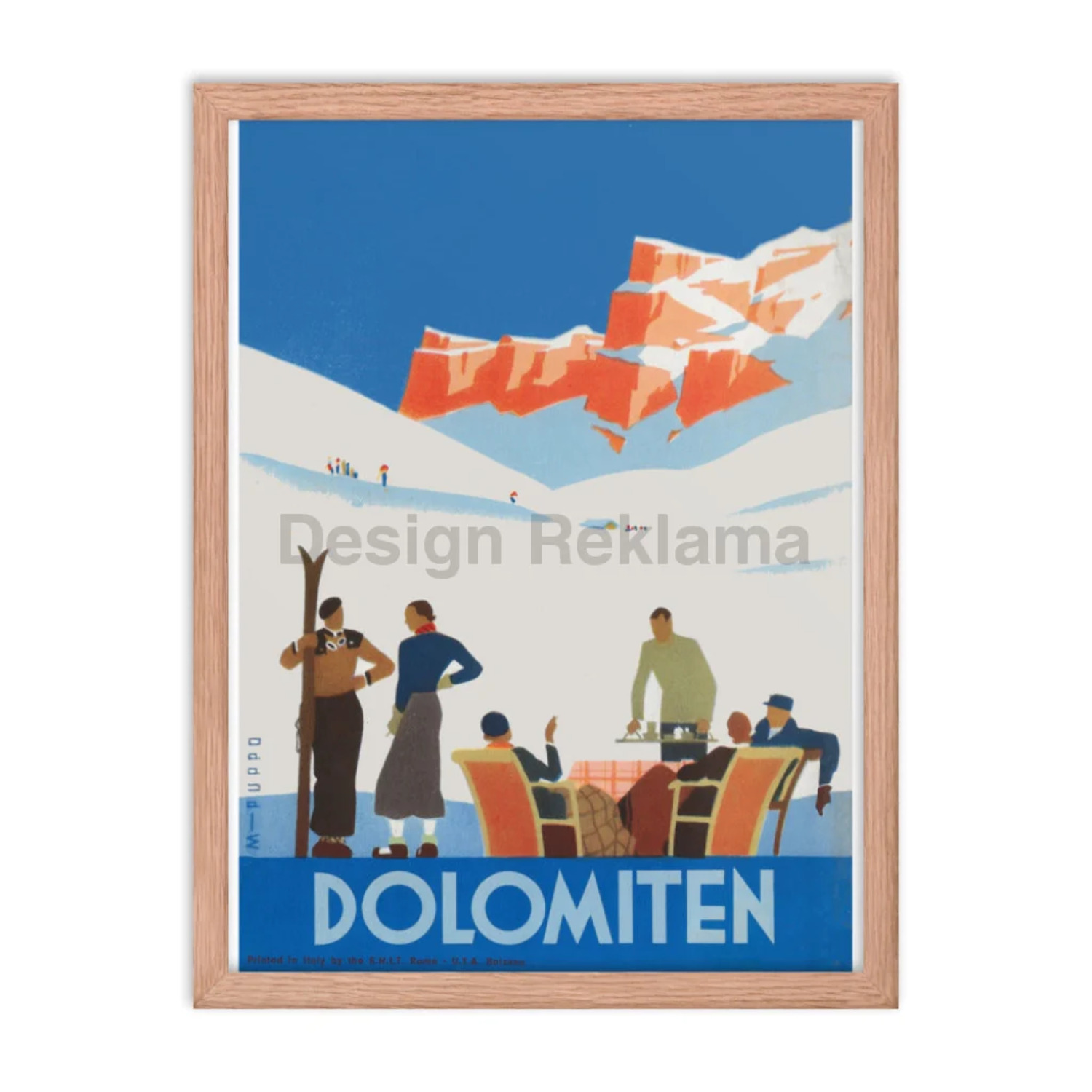 Winter Sport in the Dolomites Poster, circa 1938. Cover graphic by ...