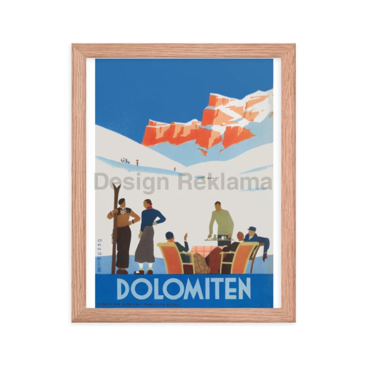 Winter Sport in the Dolomites Poster, circa 1938. Cover graphic by ...