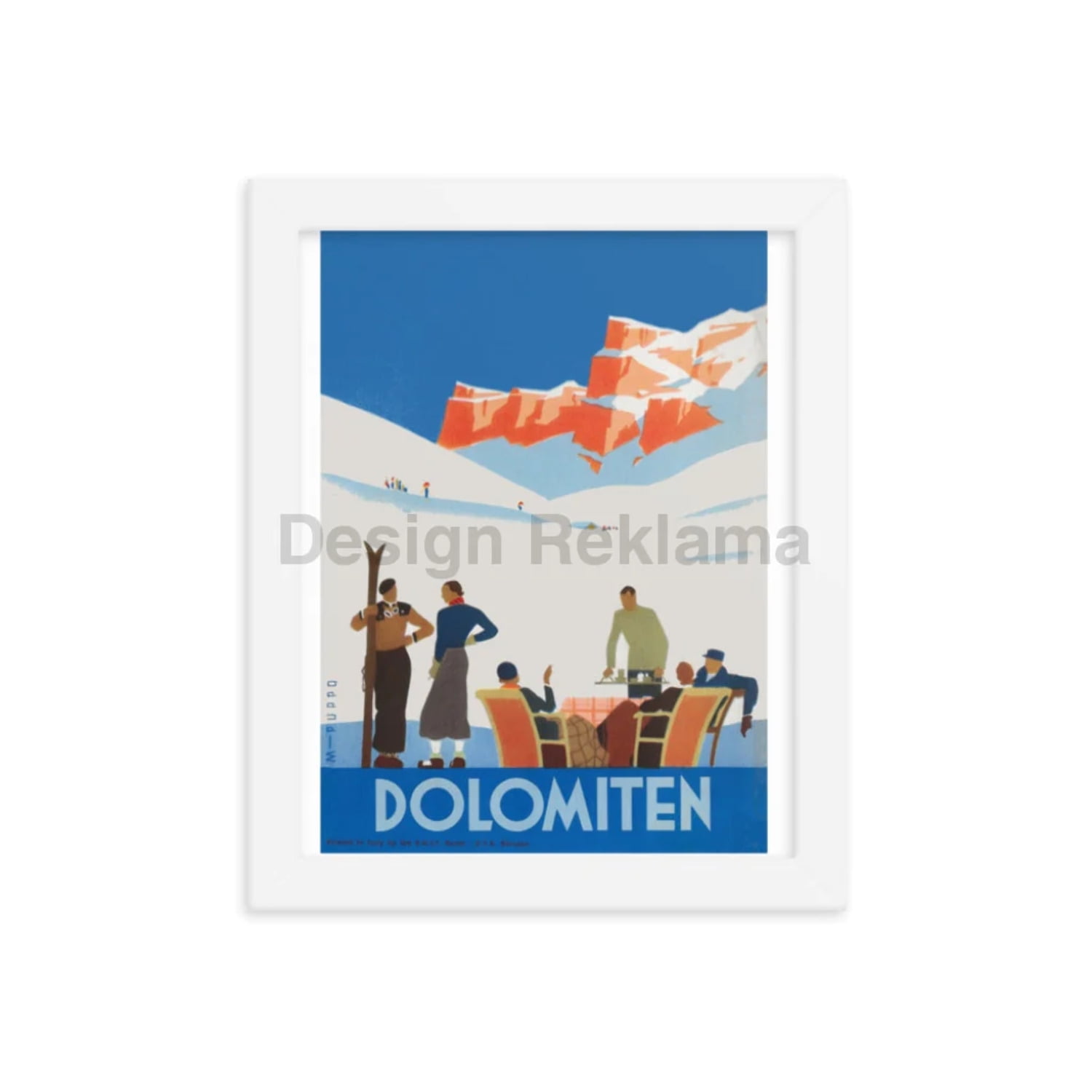 Winter Sport in the Dolomites Poster, circa 1938. Cover graphic by ...