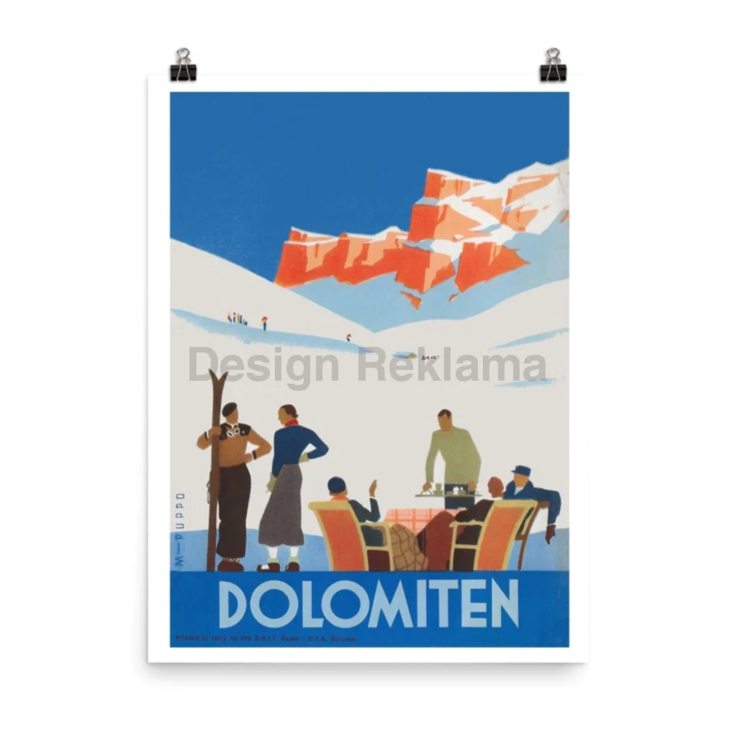 Winter Sport in the Dolomites Poster, circa 1938. Cover graphic by ...