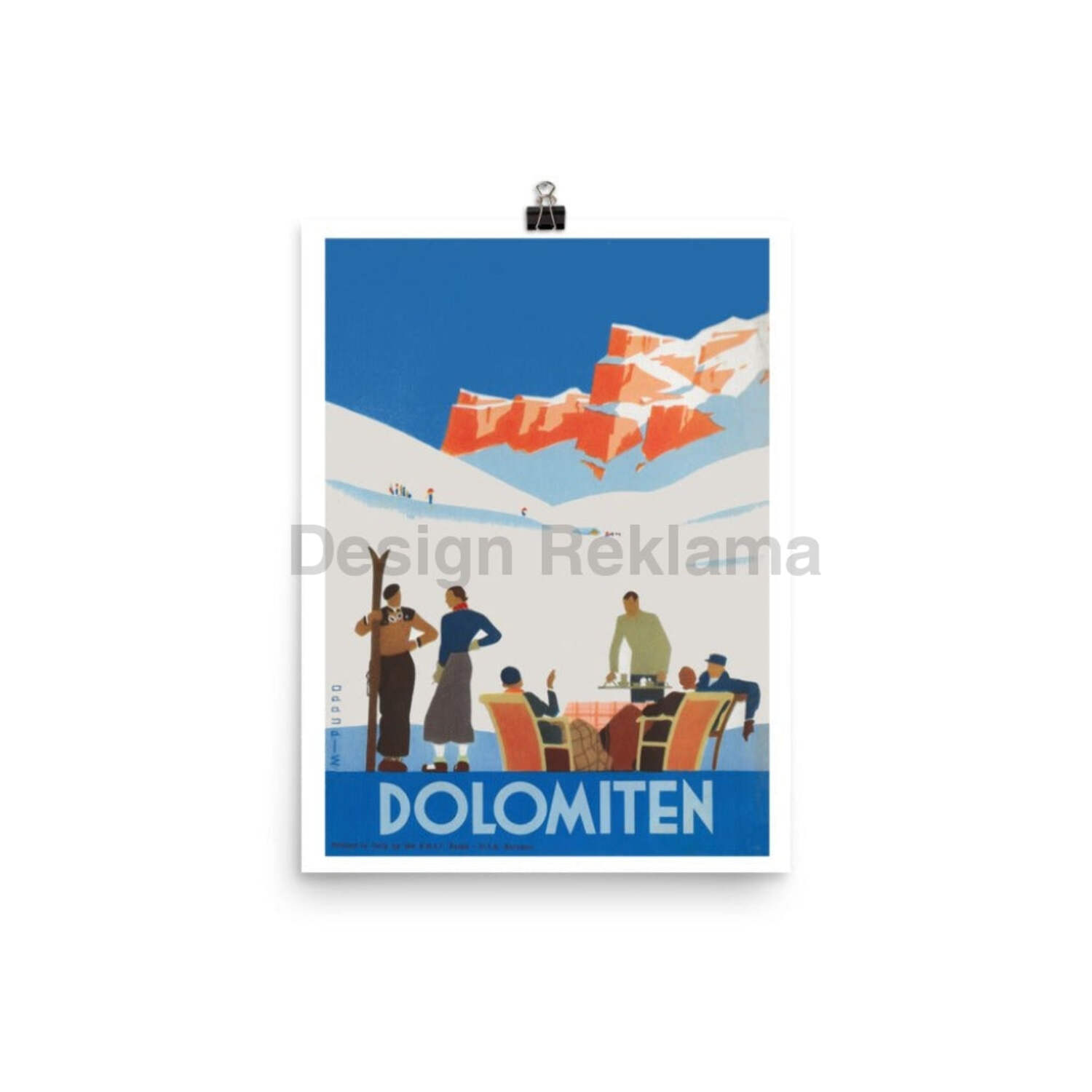 Winter Sport in the Dolomites Poster, circa 1938. Cover graphic by ...