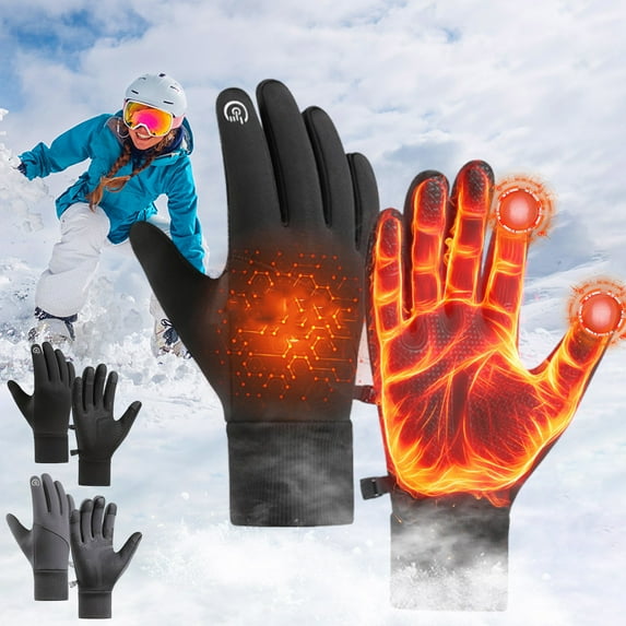Winter Sports Fleece Gloves, Warm Men's Women's Non Slip Screen Ski ...