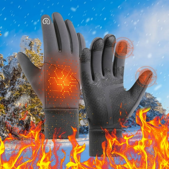 Winter Sports Fleece Warm Gloves, Men’s Women’s Non-Touchscreen Ski ...