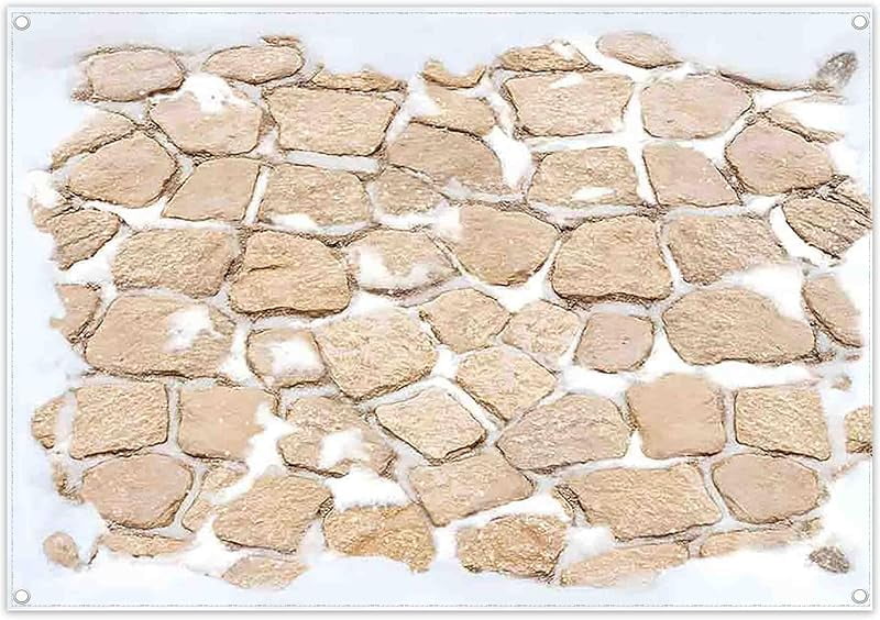 Winter Stone Slab Floor Backdrop White Snow Ground Photography ...