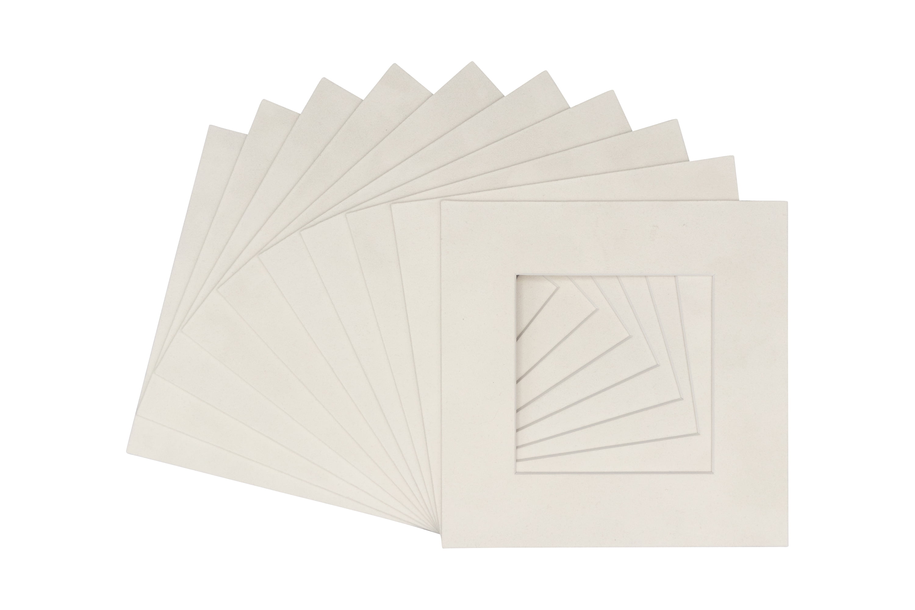 Winter Suede Acid Free 16x16 Picture Frame Mats with White Core Bevel ...