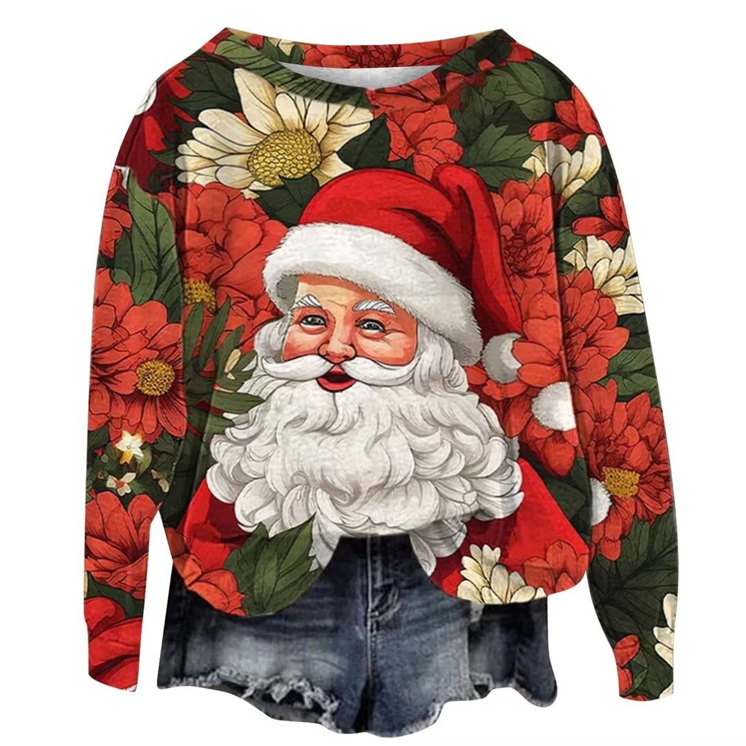 Winter Sweatshirts for Women Lightweight 2024 Long Sleeve Funny 3D ...