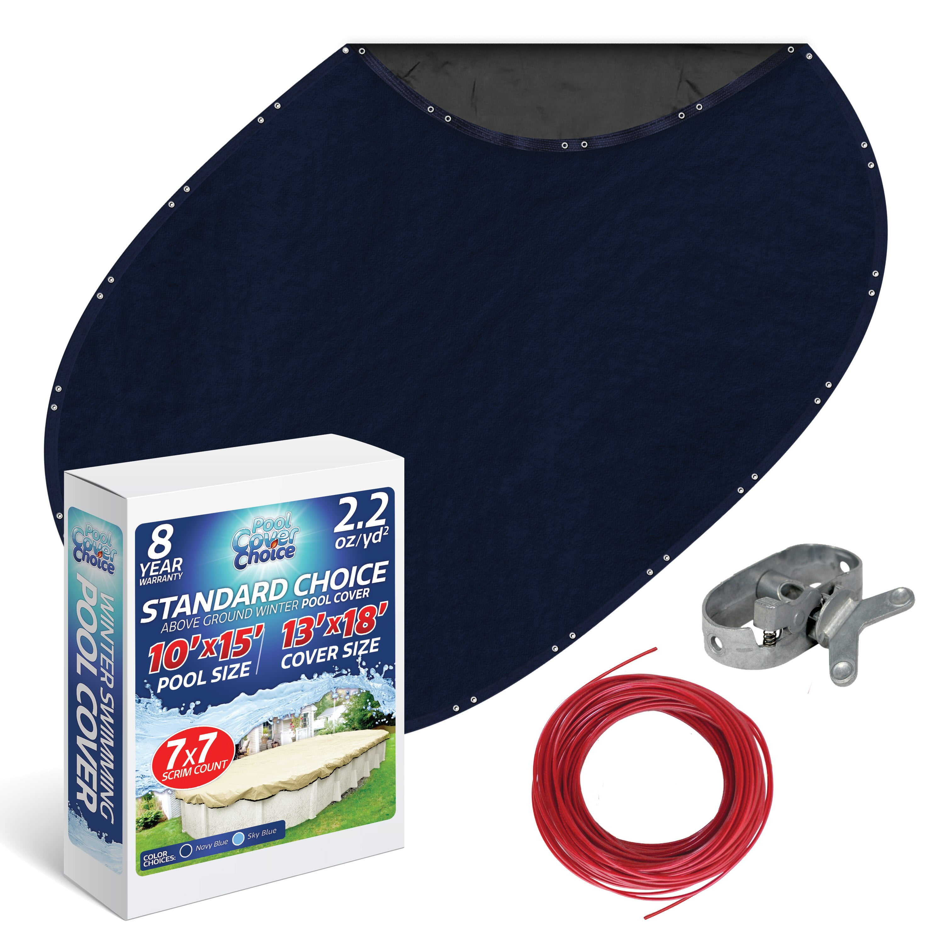 Winter Swimming Pool Cover for 10 ft x 15 ft Aboveground Oval Pool Size ...