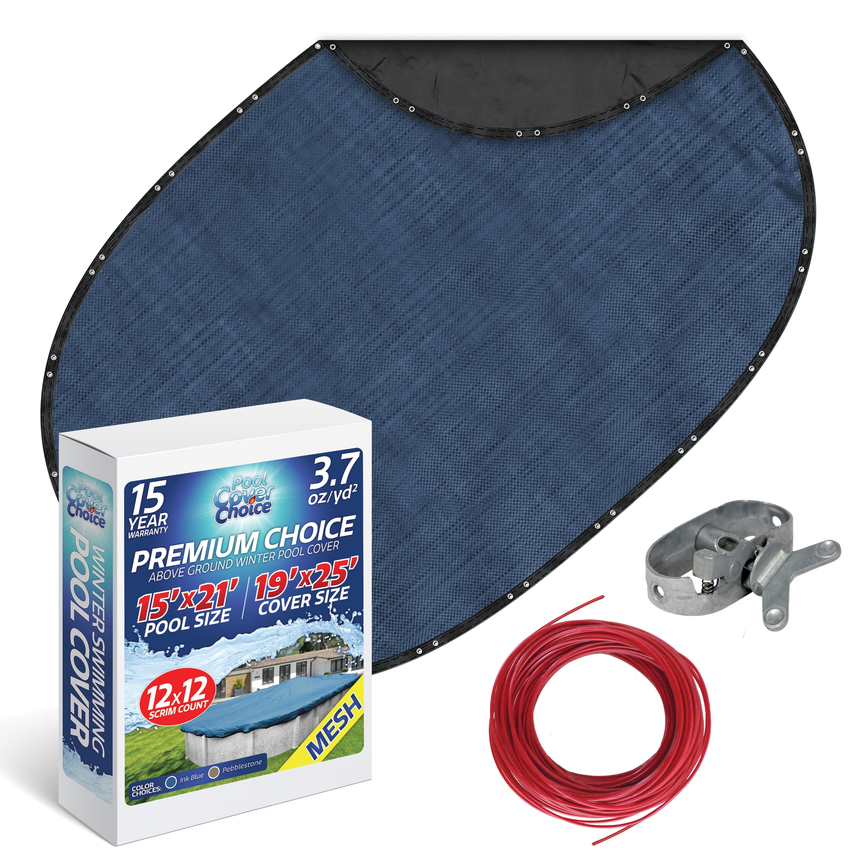 Winter Swimming Pool Cover for 15 ft x 21 ft Aboveground Oval Pool Size ...