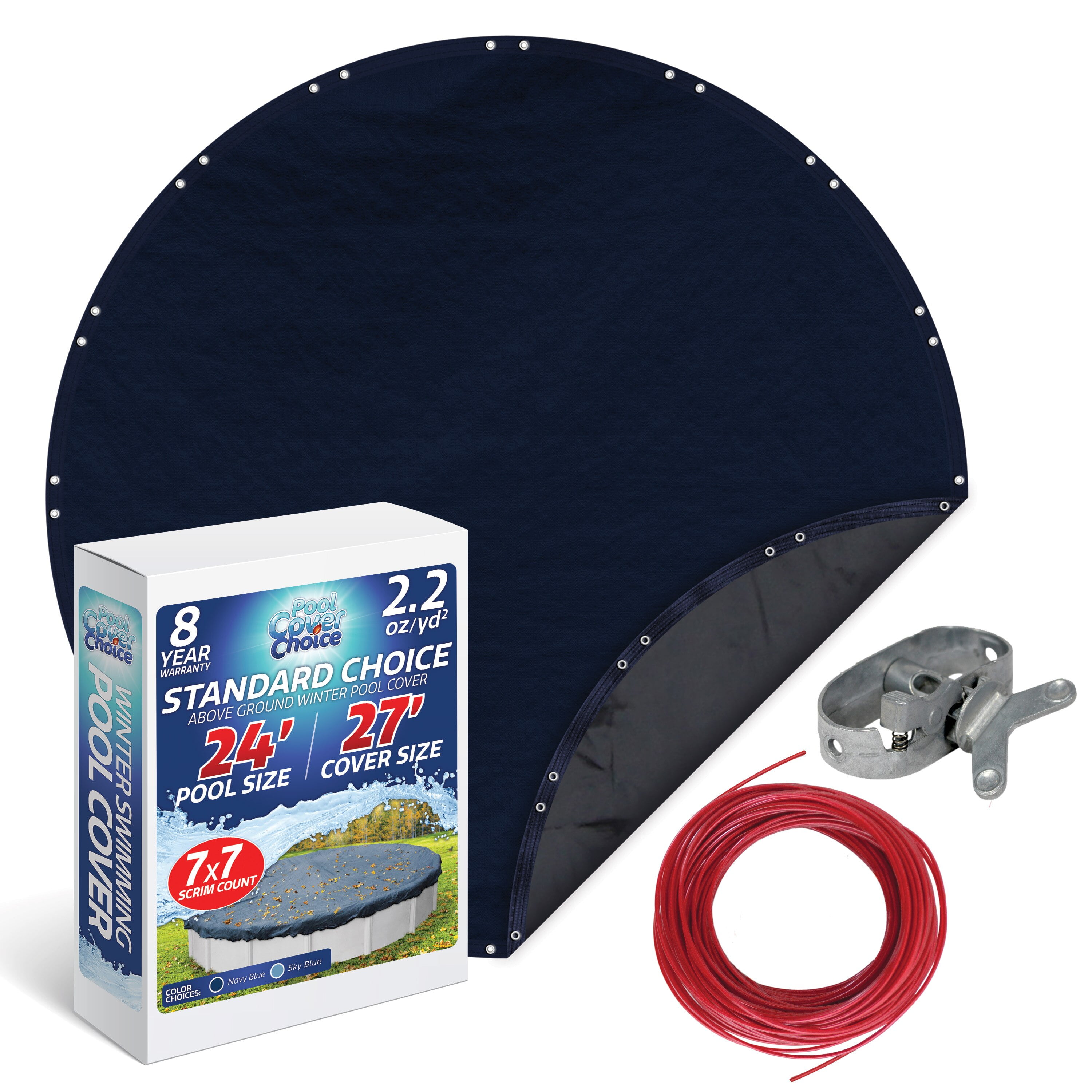 Winter Swimming Pool Cover for 24 ft Aboveground Round Pool Size ...