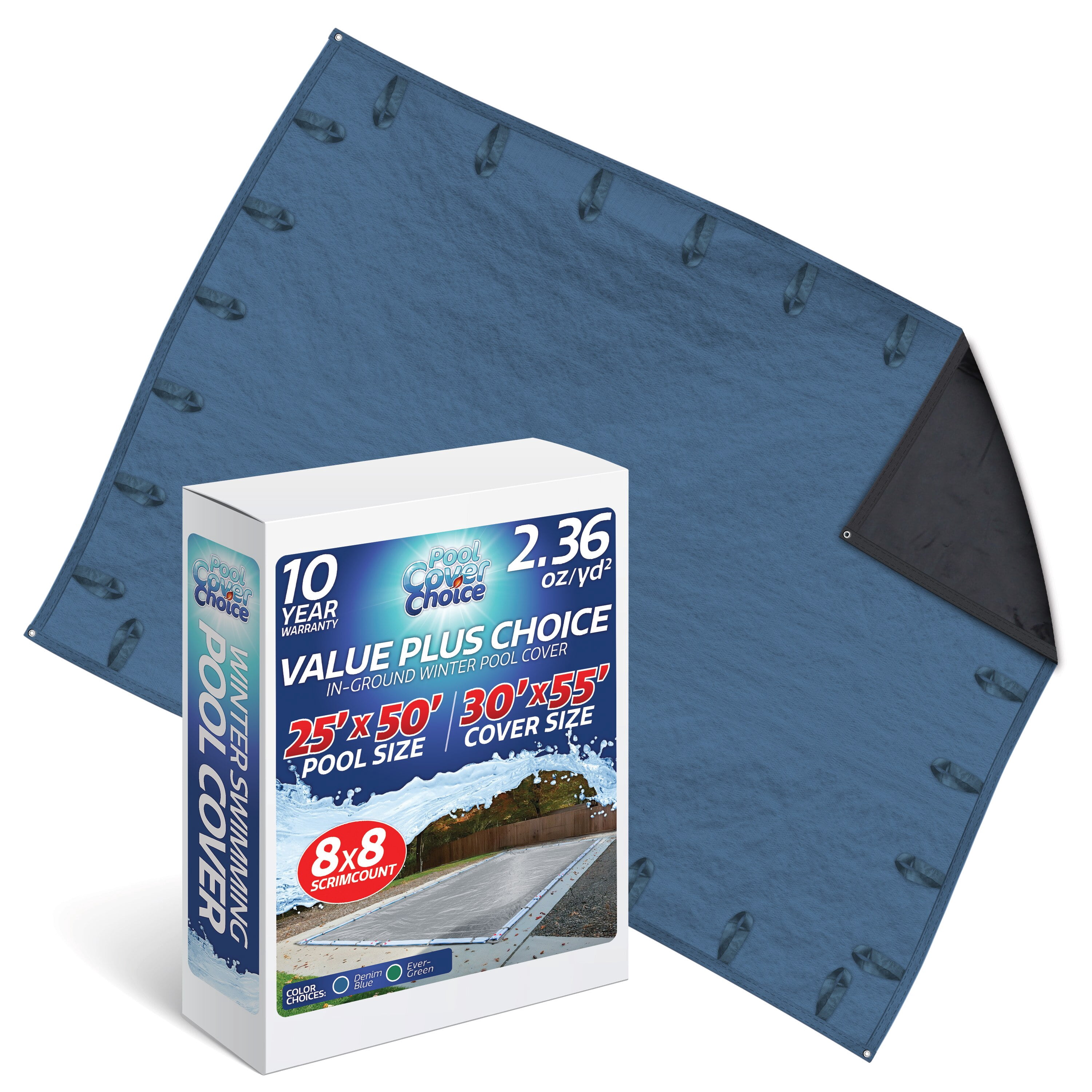 Winter Swimming Pool Cover for 25 ft x 50 ft Inground Rectangular Pool ...