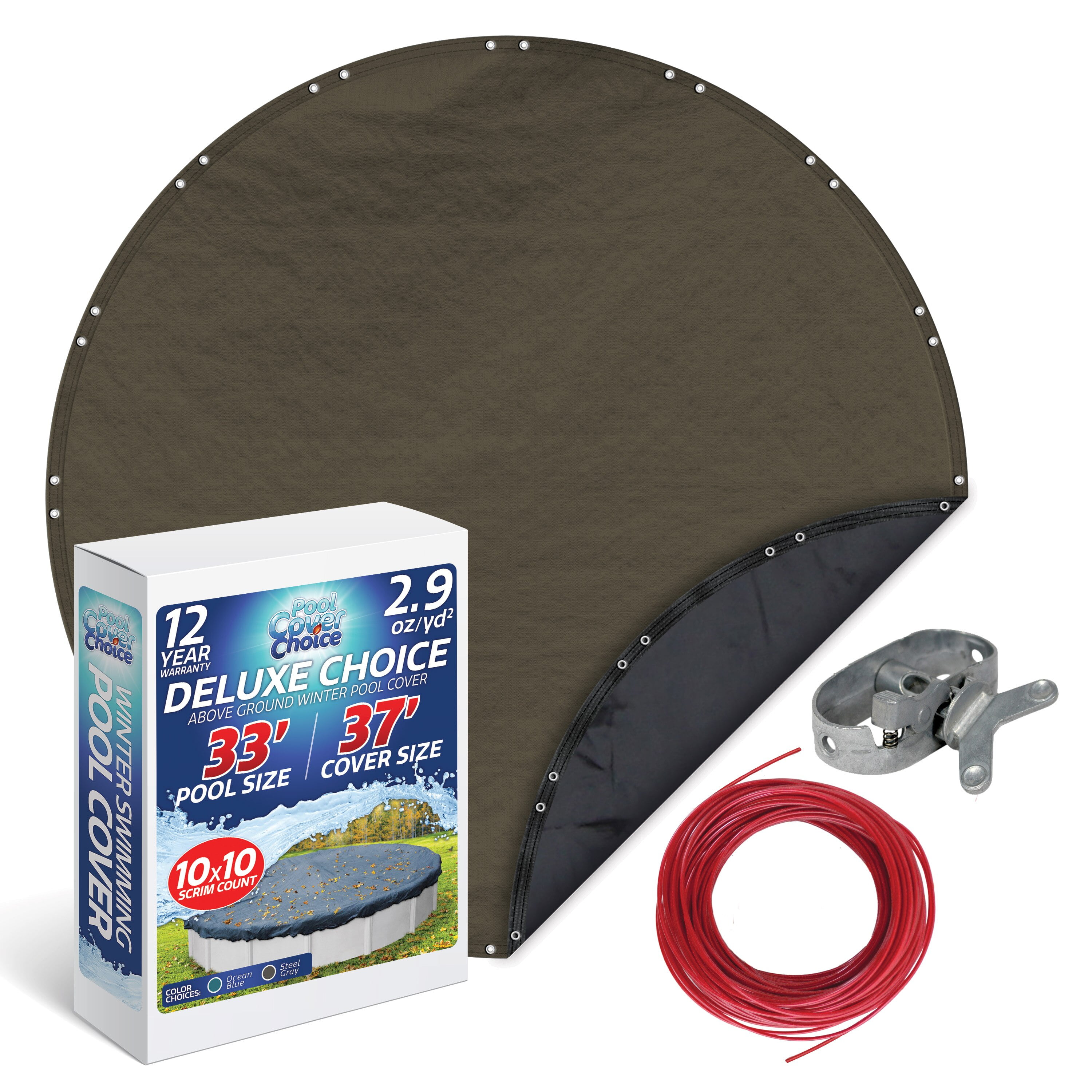 Winter Swimming Pool Cover for 33 ft Aboveground Round Pool Size ...