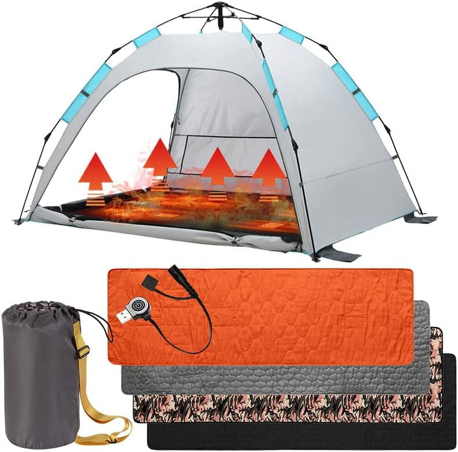 Winter Tent Sleeping Bag Heating Pad Outdoor USB Smart Heating Pad ...