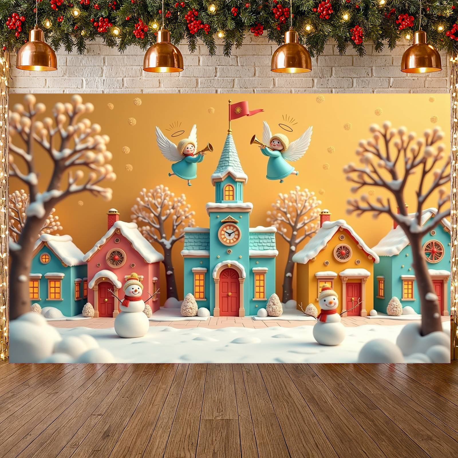 Winter Theme Christmas Banner Fairy Tale Winter Banner Snowman Design ...