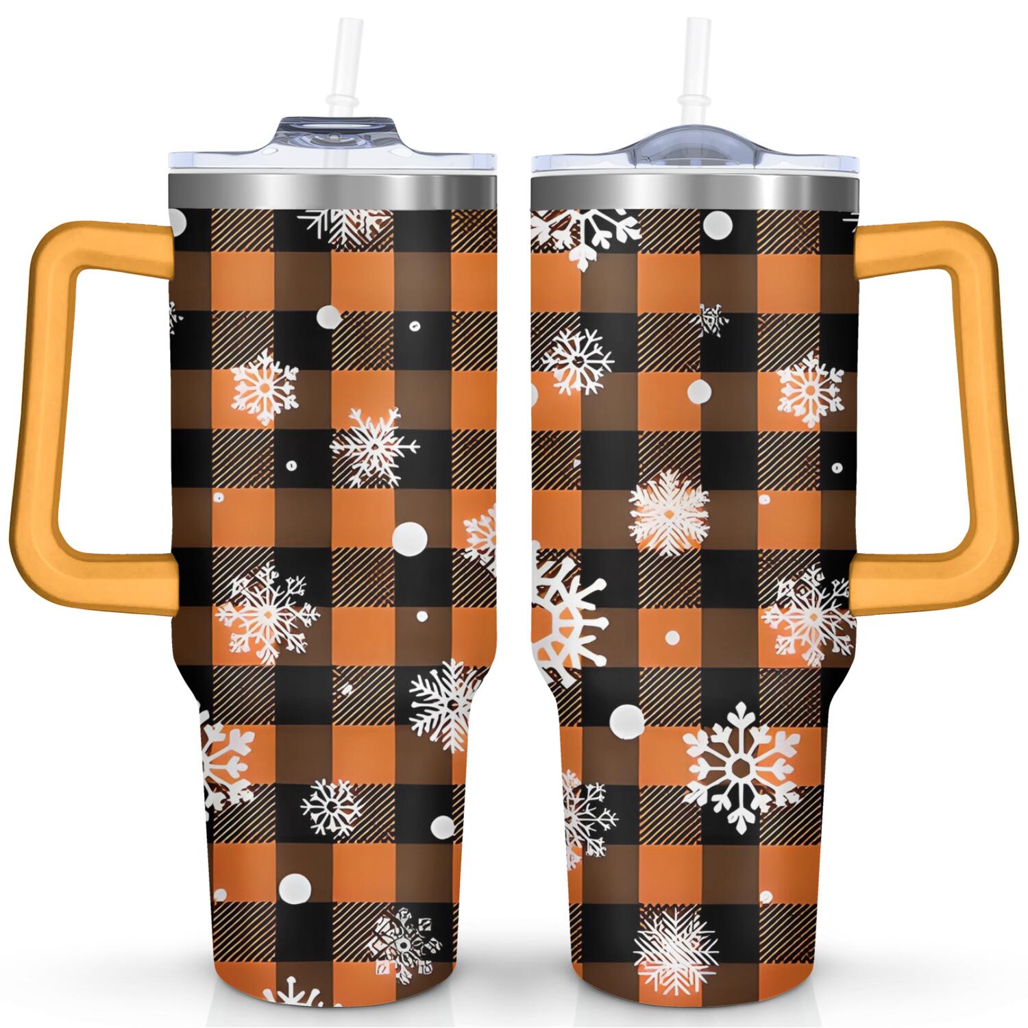 Winter Themed 40oz Insulated Tumbler - Leak Resistant Lid with Straw ...