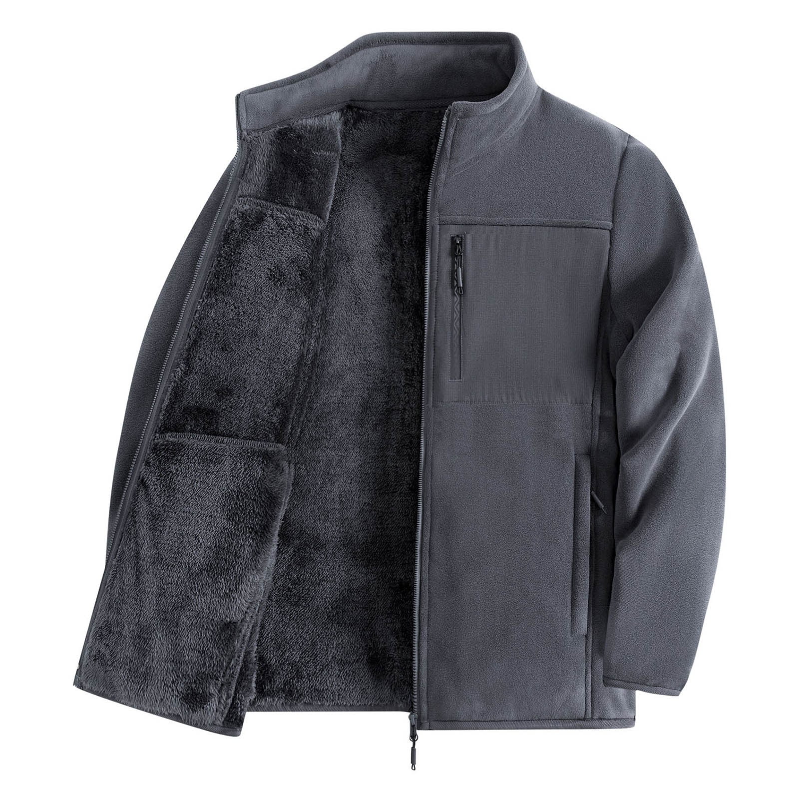 Winter Thermal Jacket For Men Windproof Outdoor Warm Coat With Thick ...