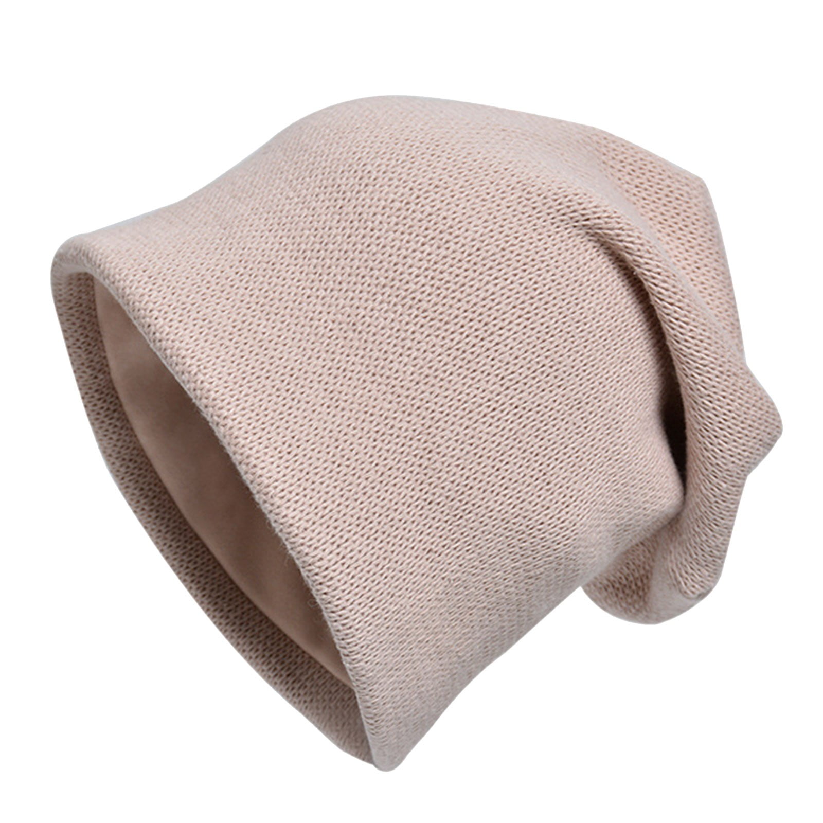 Winter Thickened Knitted Pile Hat Warm Confinement Hat Wild Hat Female ...