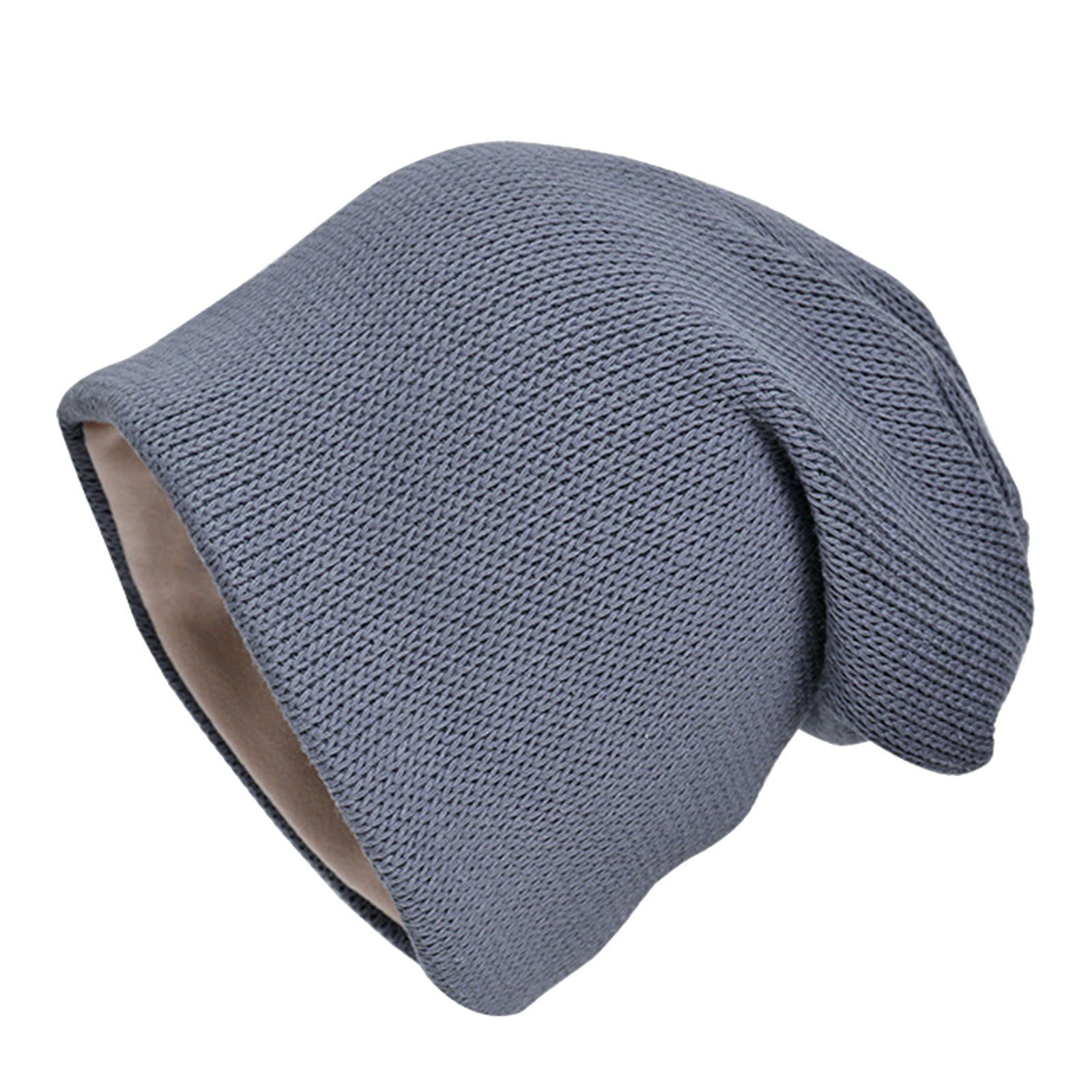 Winter Thickened Knitted Pile Hat Warm Confinement Hat Wild Hat Female ...