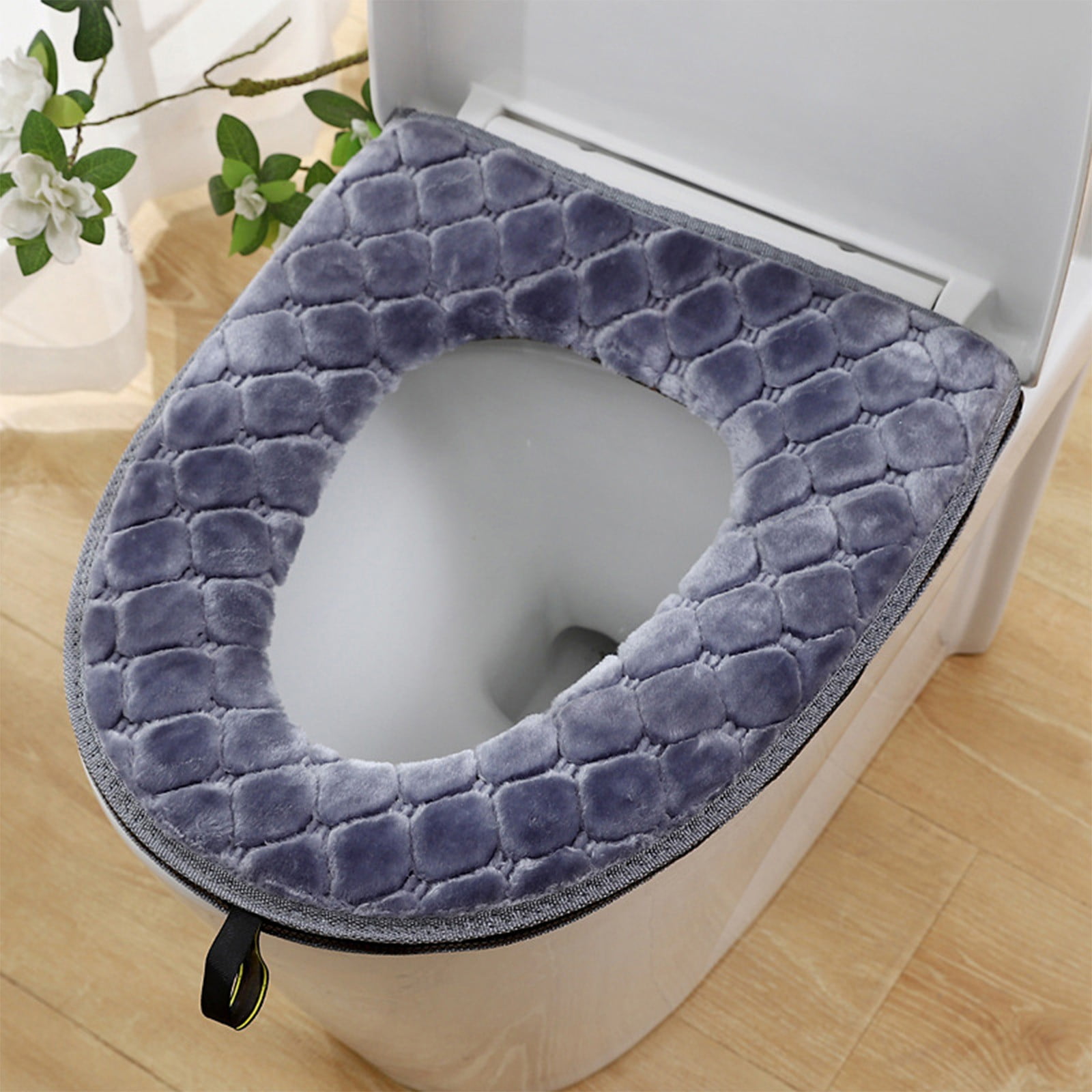 Winter Toilet Seat Cover - Soft Furry Cushioned Toilet Seat Pad ...