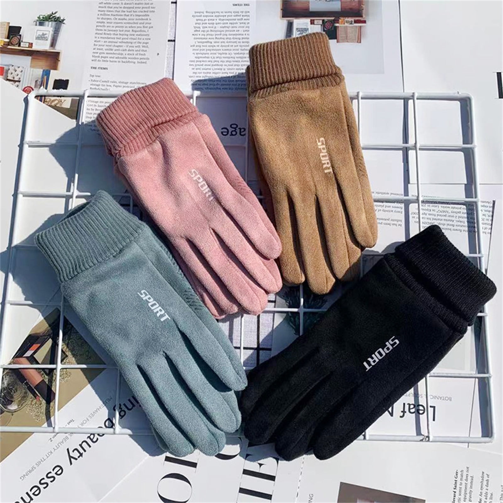 Winter Touchscreen Gloves for Women, Women's Warm Driving Gloves Thermal Knit Soft Fleece Lined ...