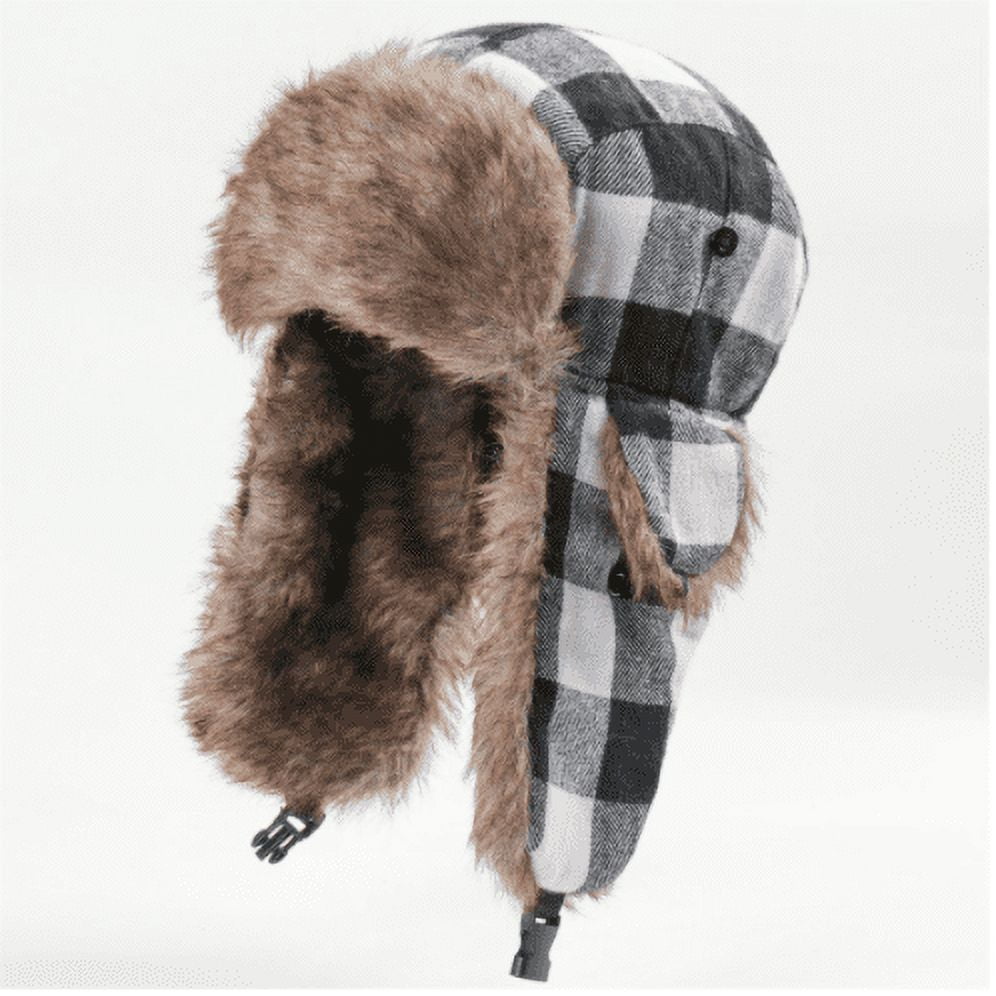 Winter Trapper Hat - Russian Ushanka Trooper Aviator Hats for Men ...
